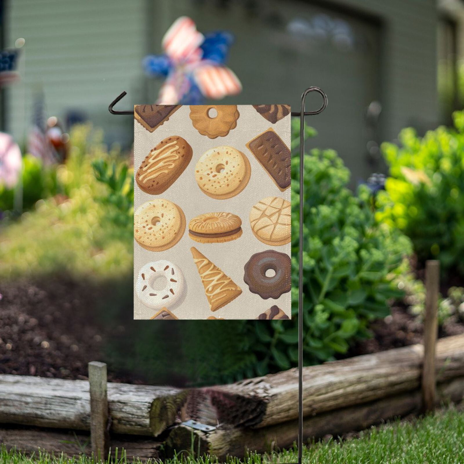 Ckdifva Cute Biscuits Garden Flag 28 x 40 Inch Vertical Double Sided ...