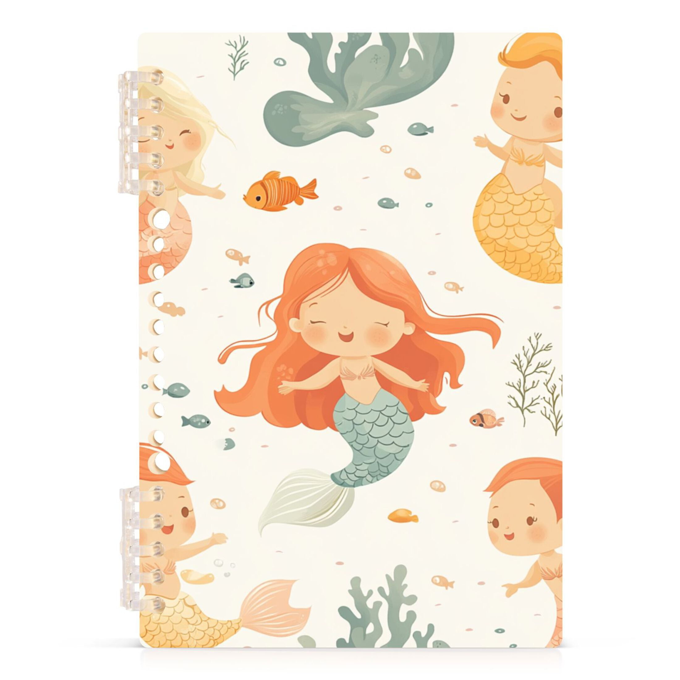 Ckdifva Cute Cartoon Mermaids A5 Ring Binder Notebook Journey Note ...