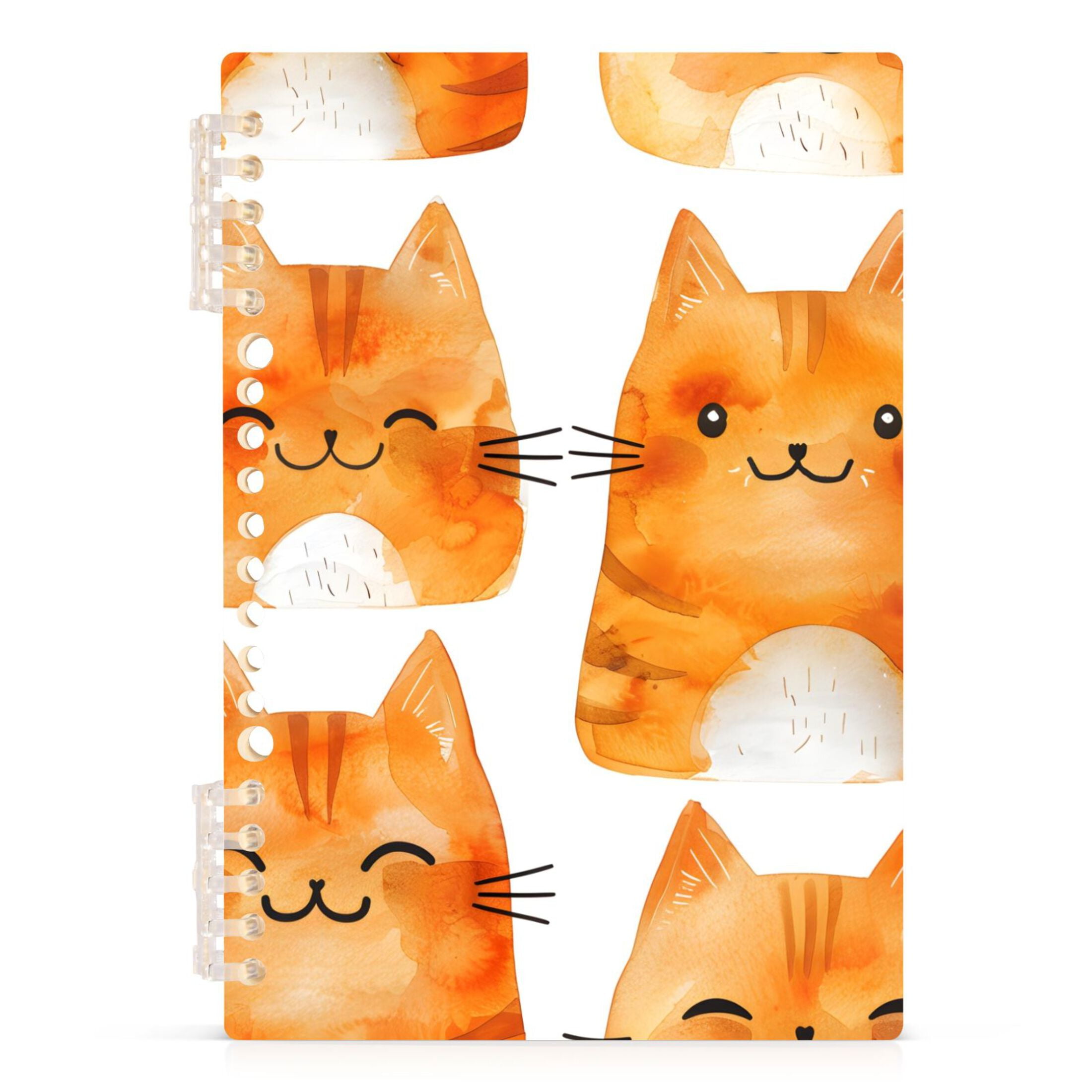 Ckdifva Cute Orange Cats A5 Ring Binder Notebook Journey Note Diary ...