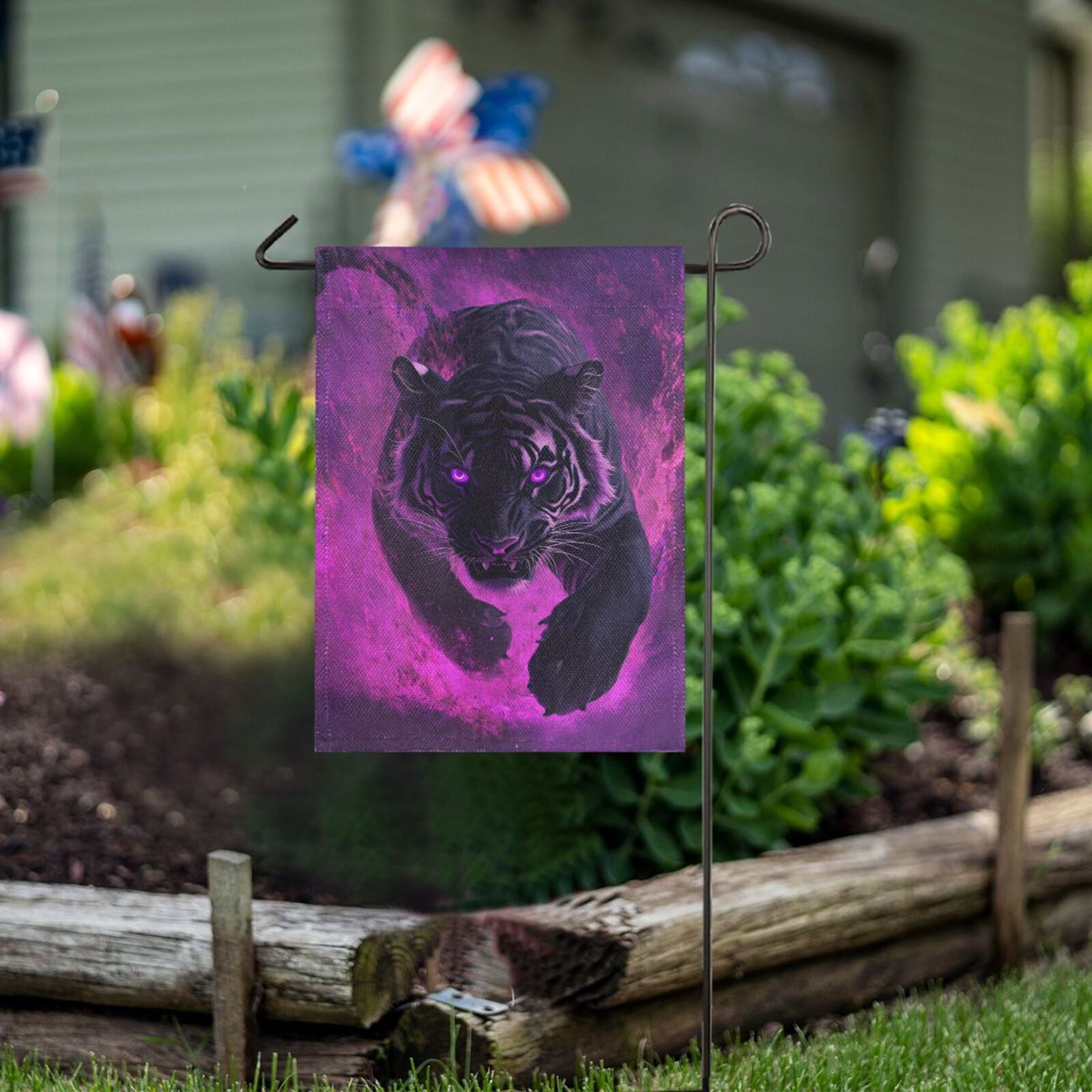 Ckdifva Fierce Tiger Garden Flag 28 x 40 Inch Vertical Double Sided for ...