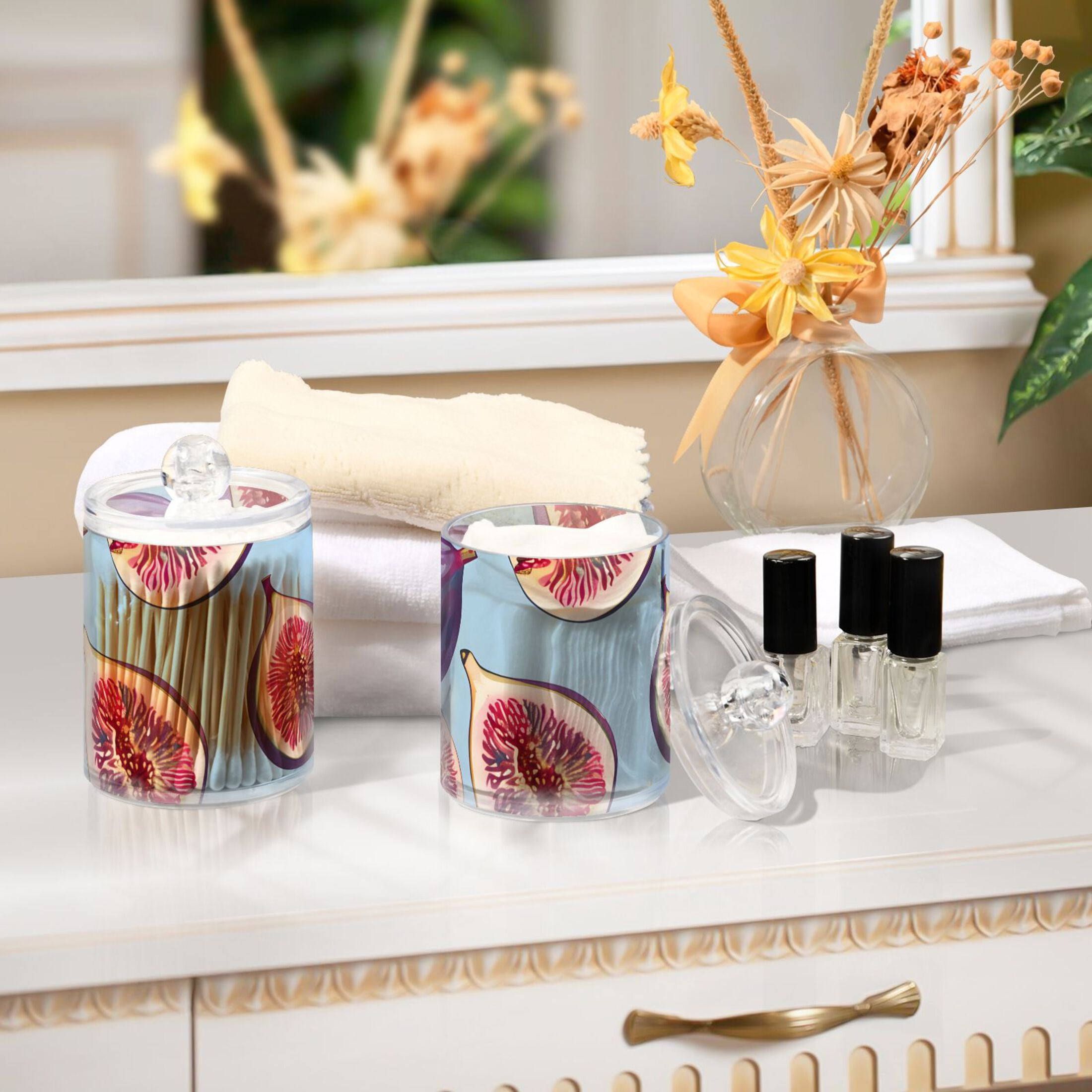 Ckdifva Figs Storage Jar with Lid Acrylic Organization Storage ...