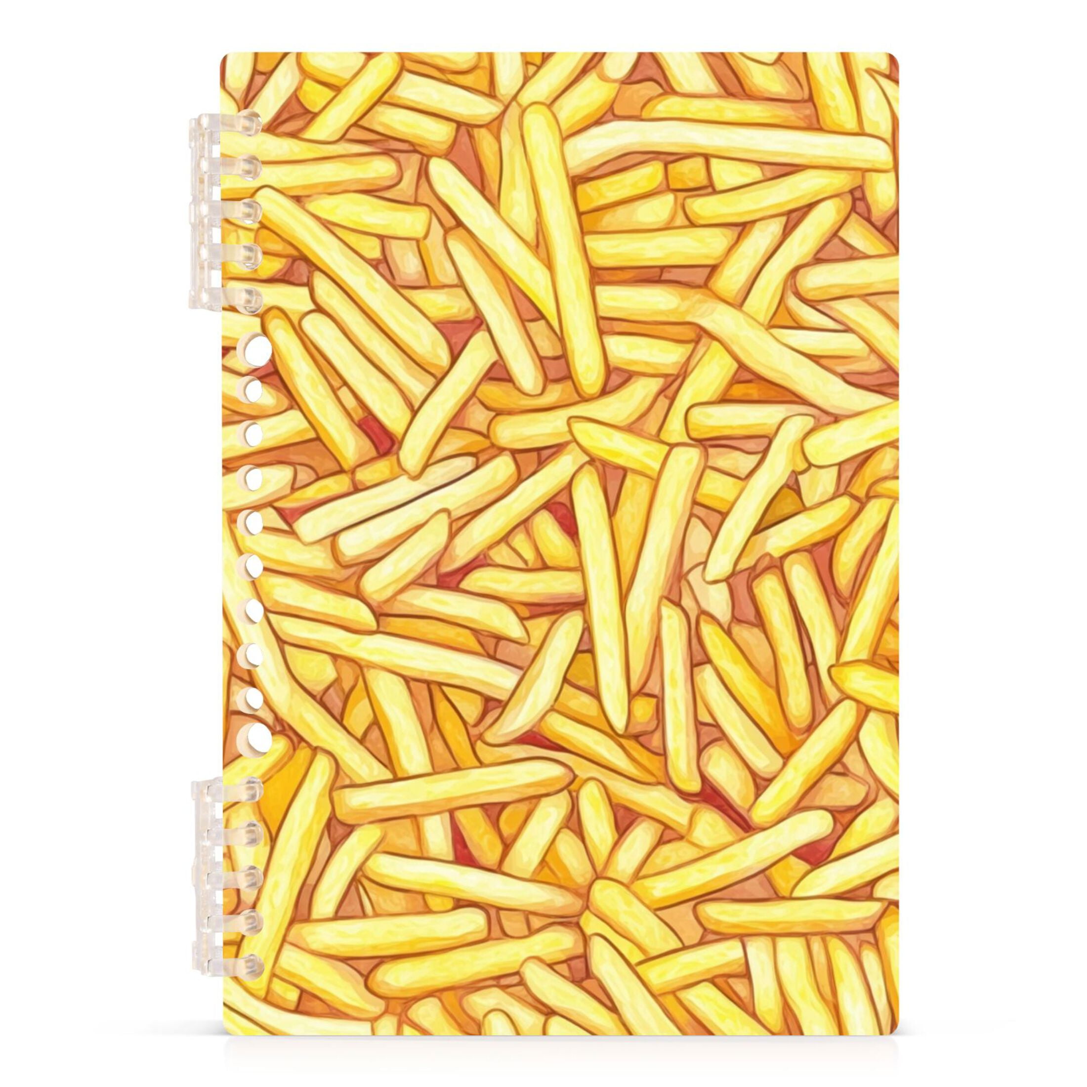 Ckdifva French Fries A5 Ring Binder Notebook Journey Note Diary College ...