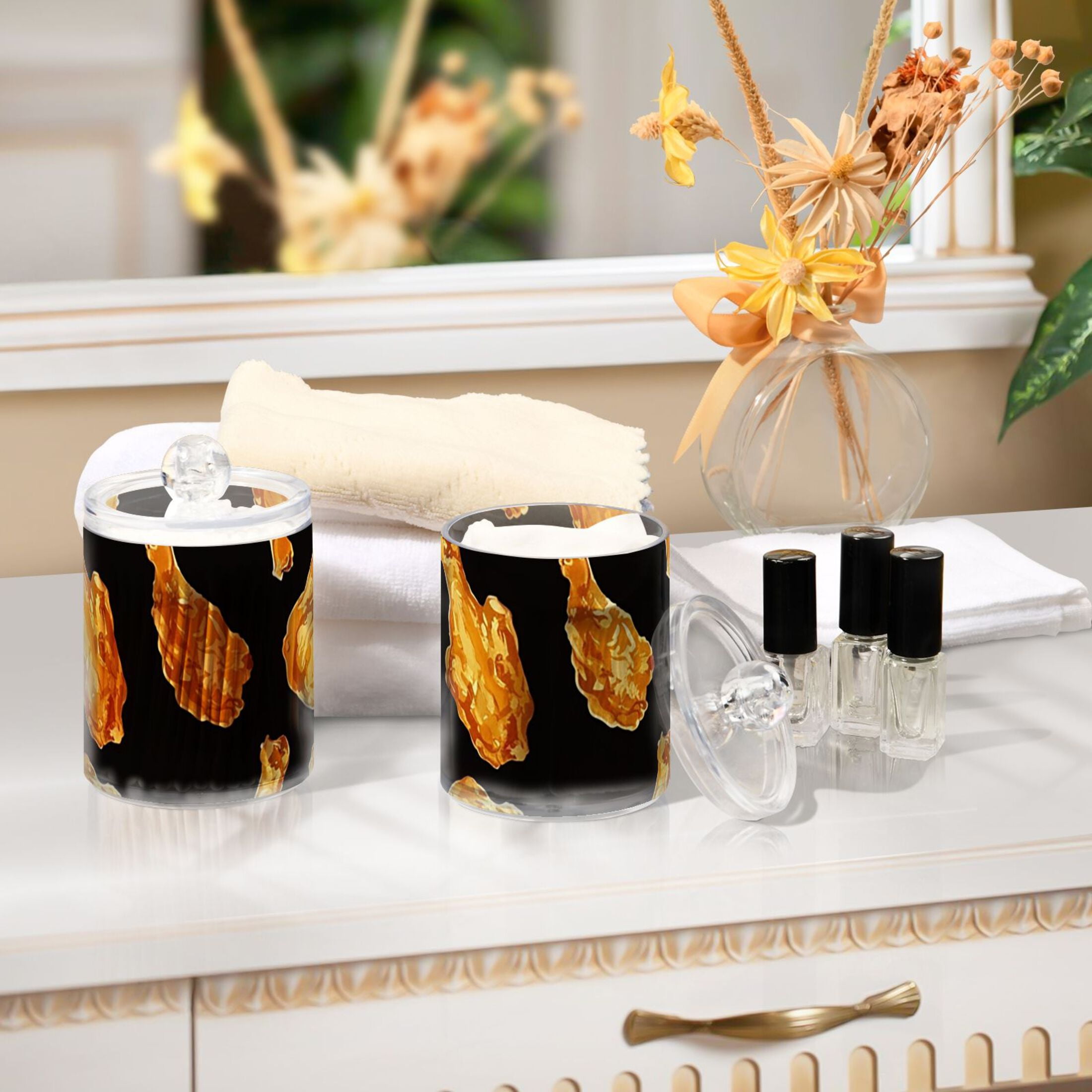Ckdifva Fried Chicken Wings Storage Jar with Lid Acrylic Organization ...