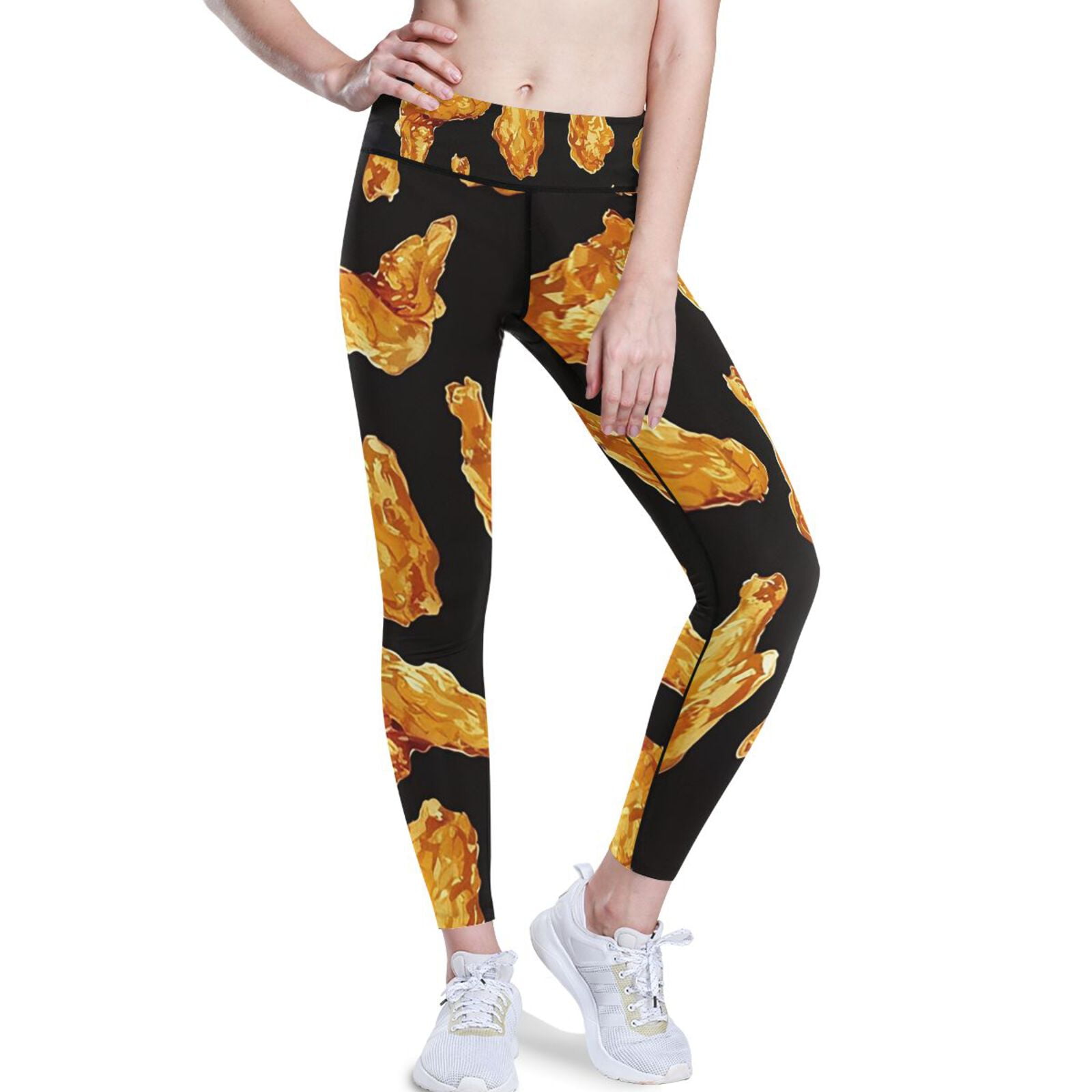 Ckdifva Fried Chicken Wings Yoga Pants with Pockets for Women Workout ...