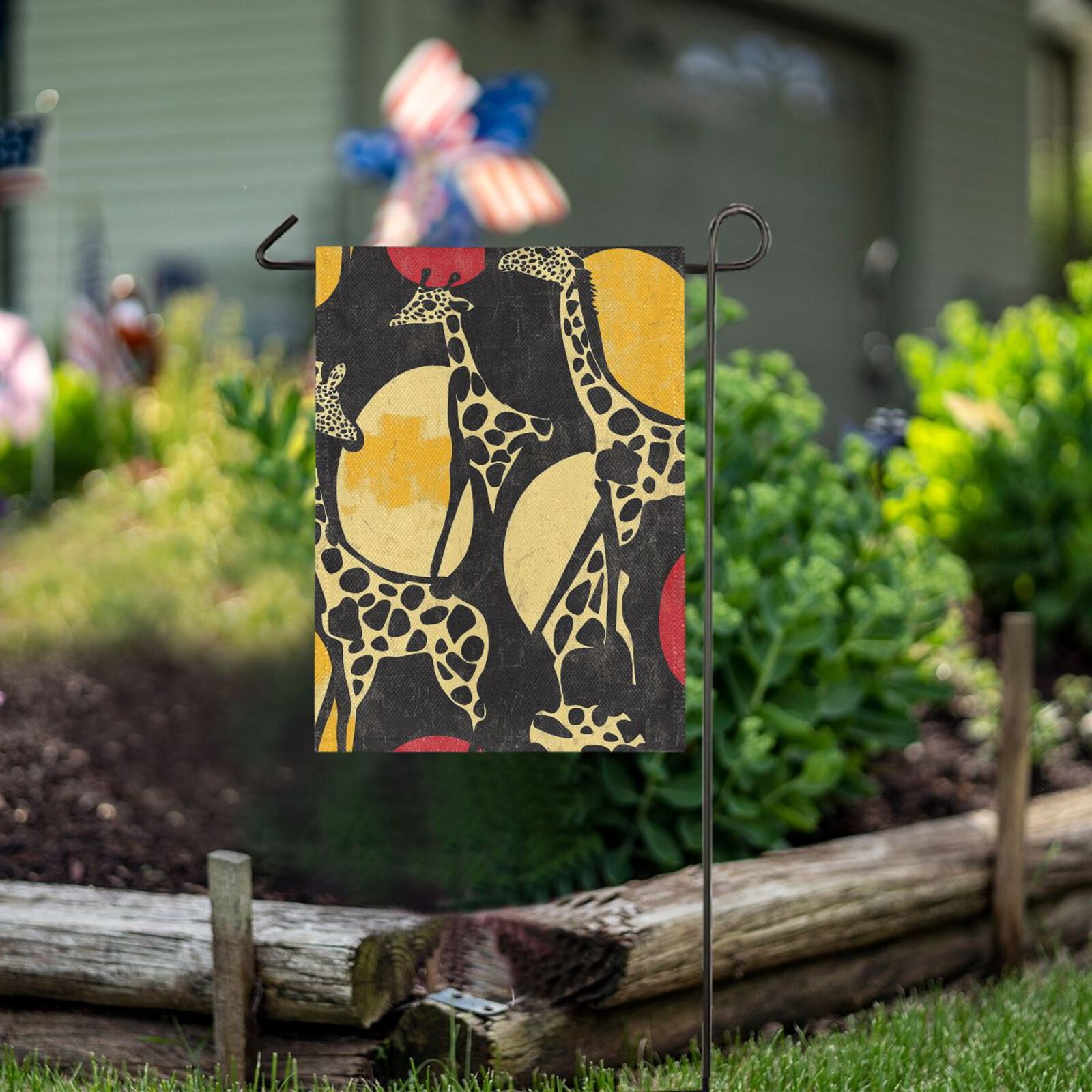 Ckdifva Giraffe Graffiti Garden Flag 28 x 40 Inch Vertical Double Sided ...