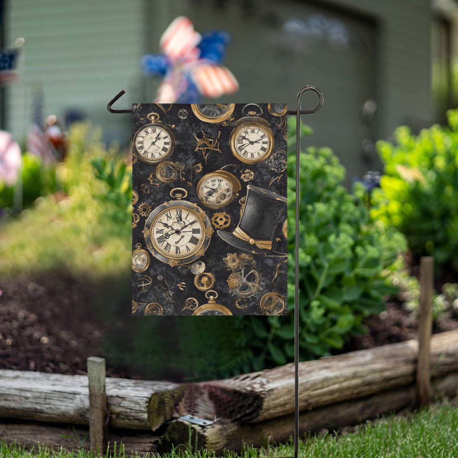 Ckdifva Gold Pocket Watches Garden Flag 28 x 40 Inch Vertical Double ...