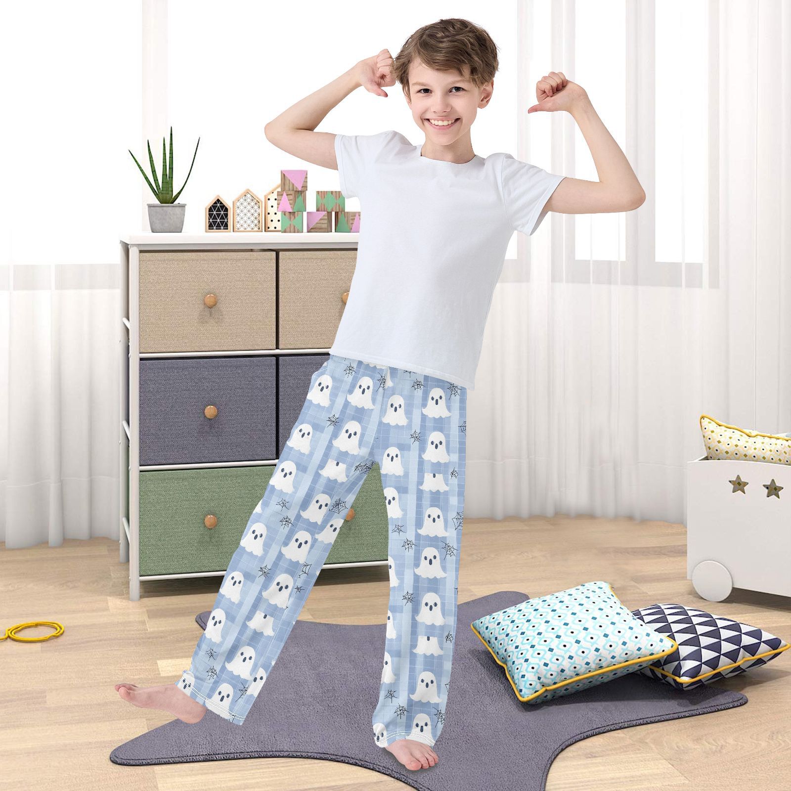 Ckdifva Halloween Ghosts Cute Pajama Pants Boys Girls Pajamas Bottoms ...