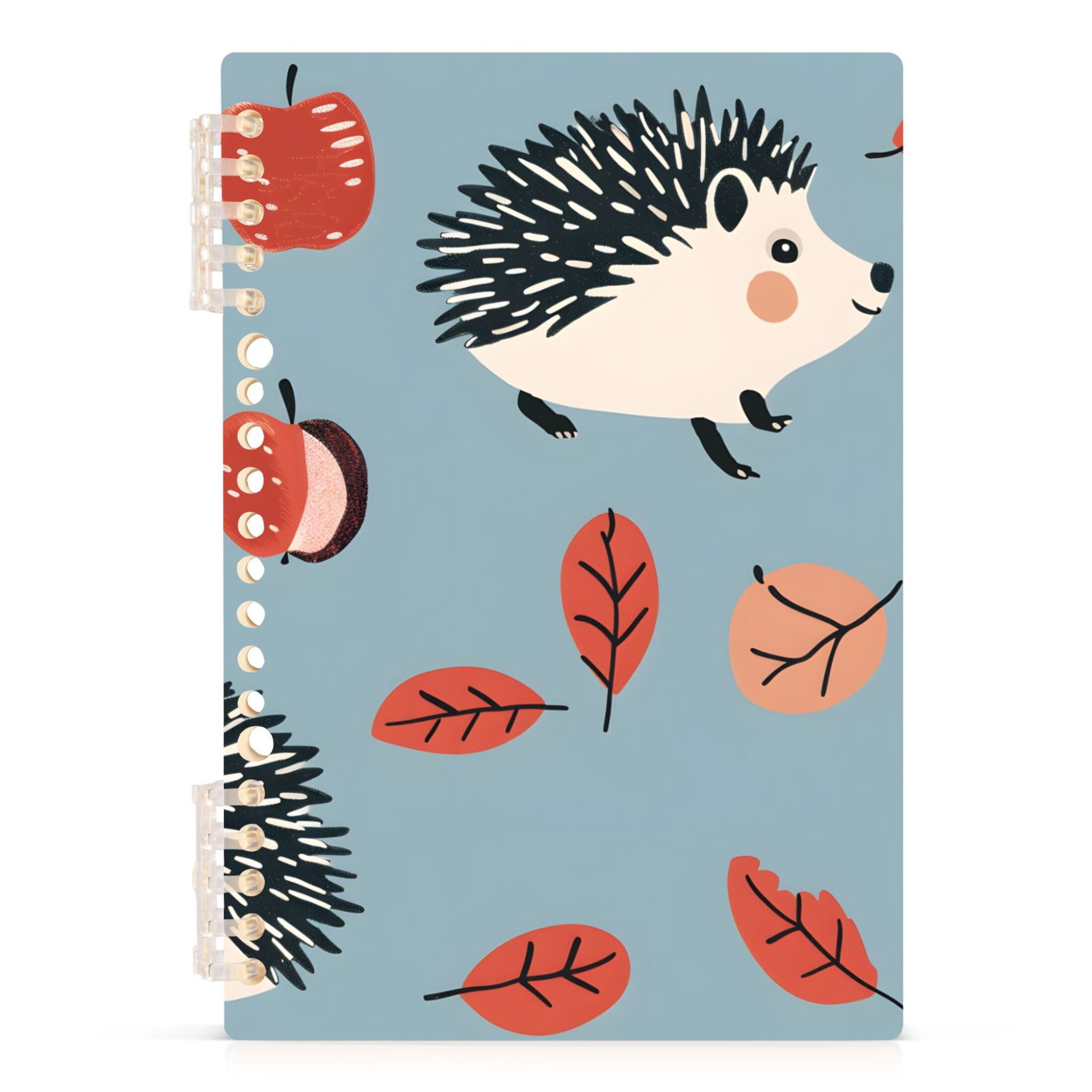 Ckdifva Hedgehog and Leaves A5 Ring Binder Notebook Journey Note Diary ...