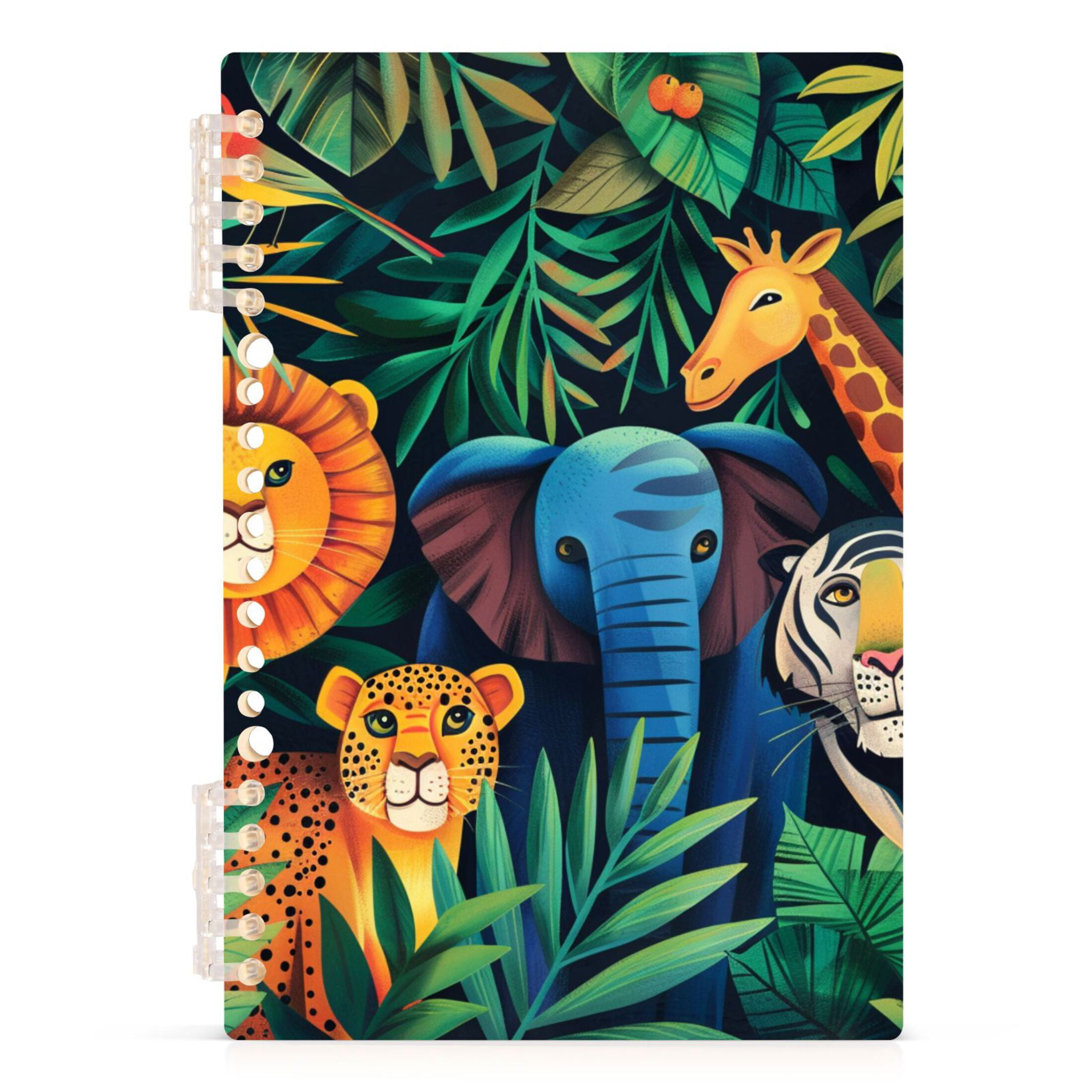 Ckdifva Jungle Animals A5 Ring Binder Notebook Journey Note Diary ...
