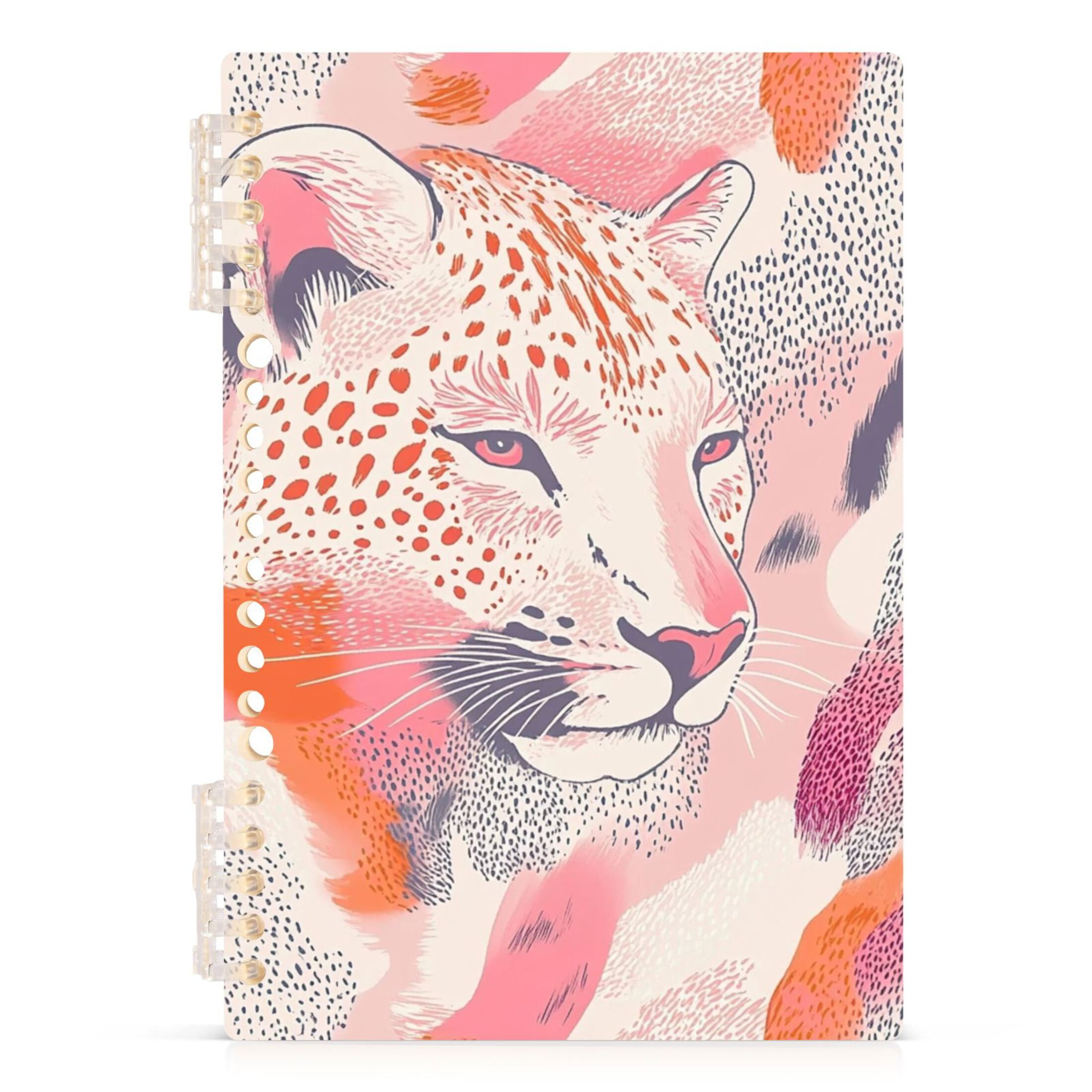 Ckdifva Leopard Print A5 Ring Binder Notebook Journey Note Diary ...