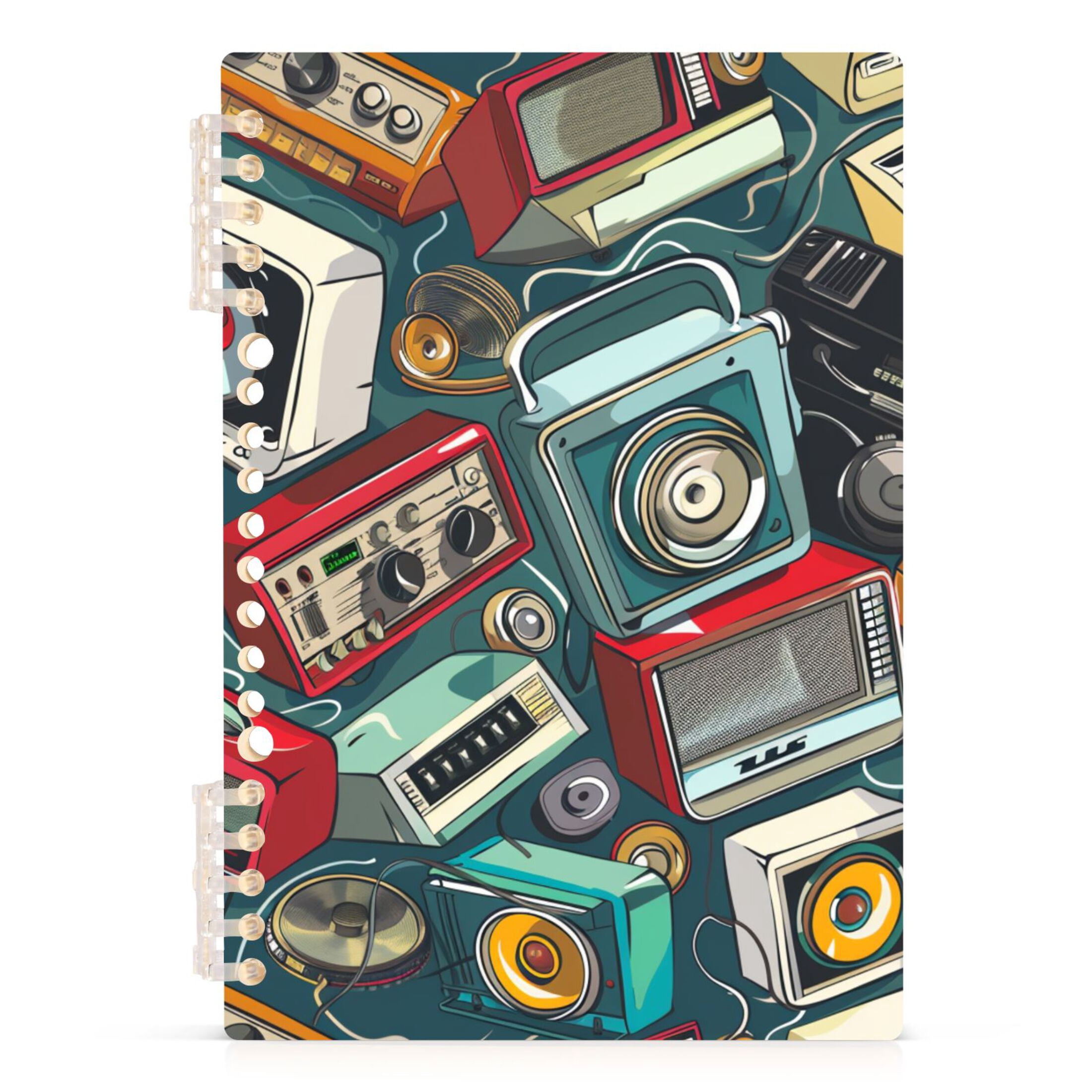 Ckdifva Many Radio A5 Ring Binder Notebook Journey Note Diary College ...