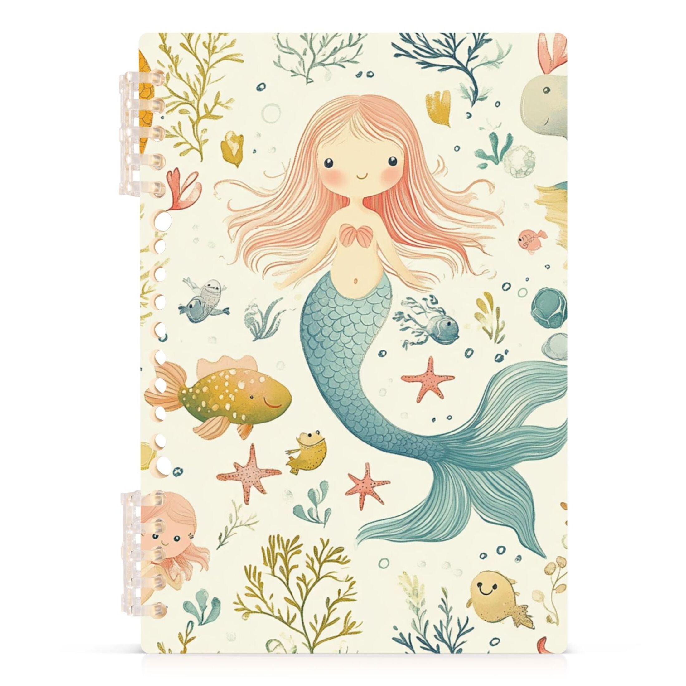 Ckdifva Mermaids Seaweed A5 Ring Binder Notebook Journey Note Diary ...