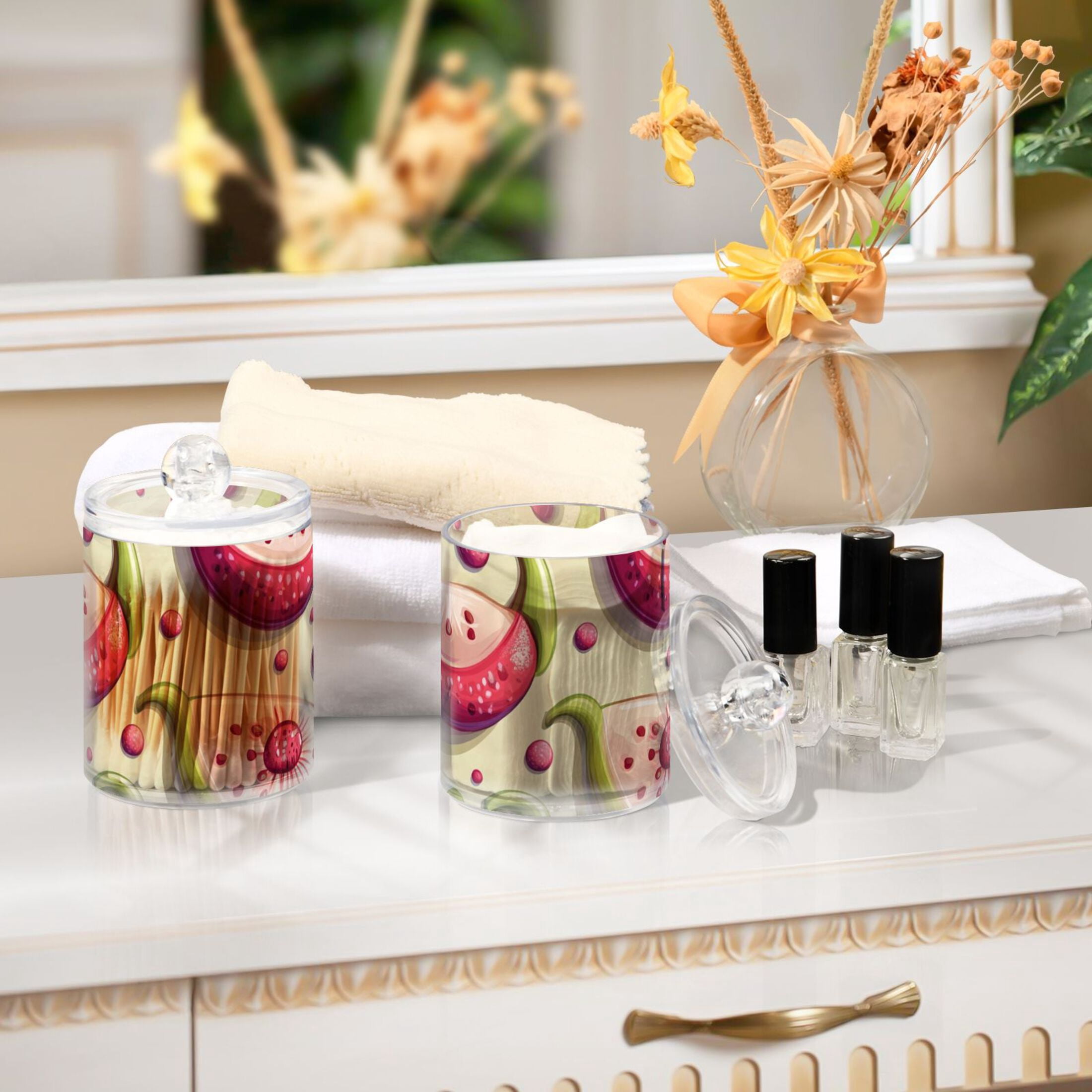 Ckdifva Mysterious Fruits Storage Jar with Lid Acrylic Organization ...
