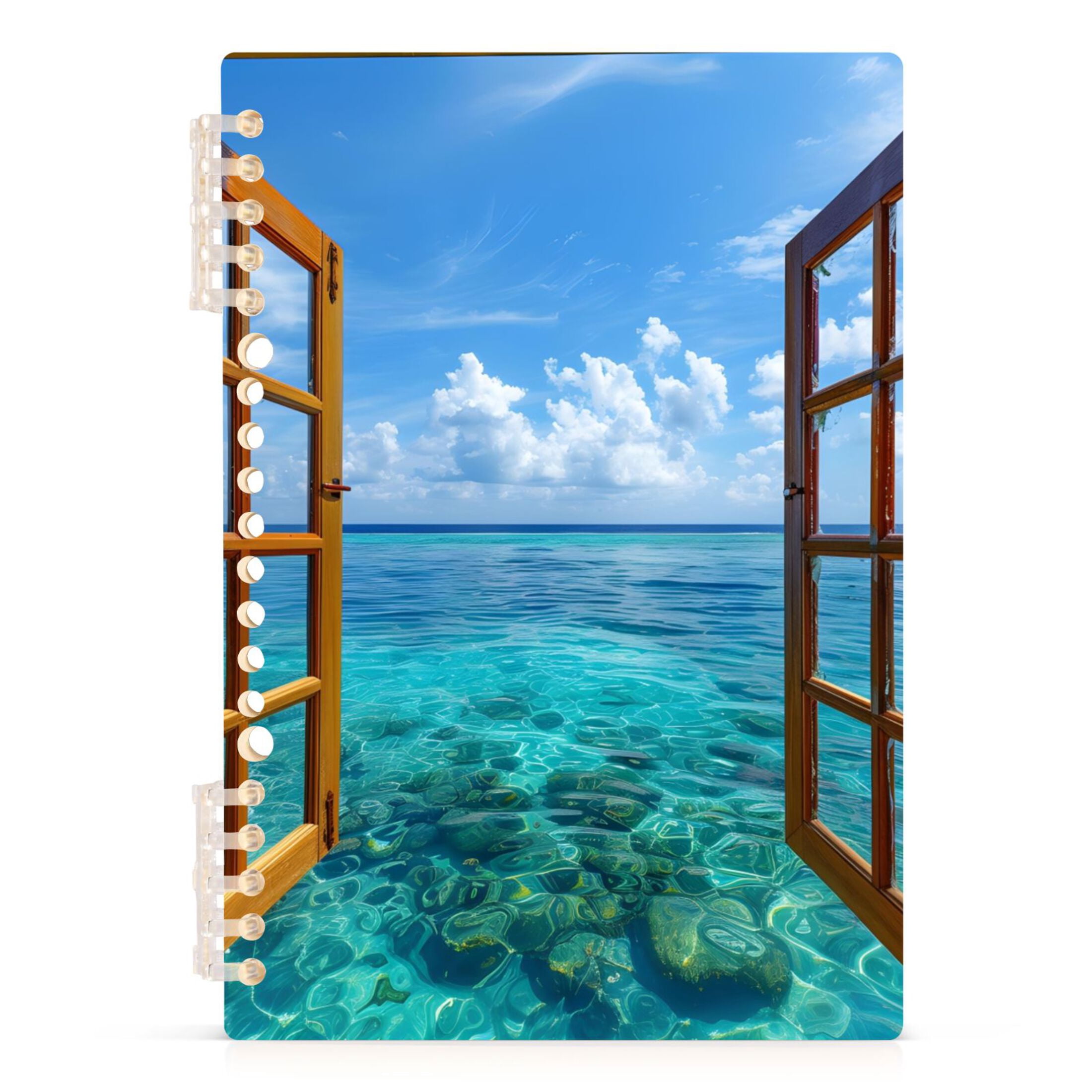 Ckdifva Outside The Window A5 Ring Binder Notebook Journey Note Diary ...