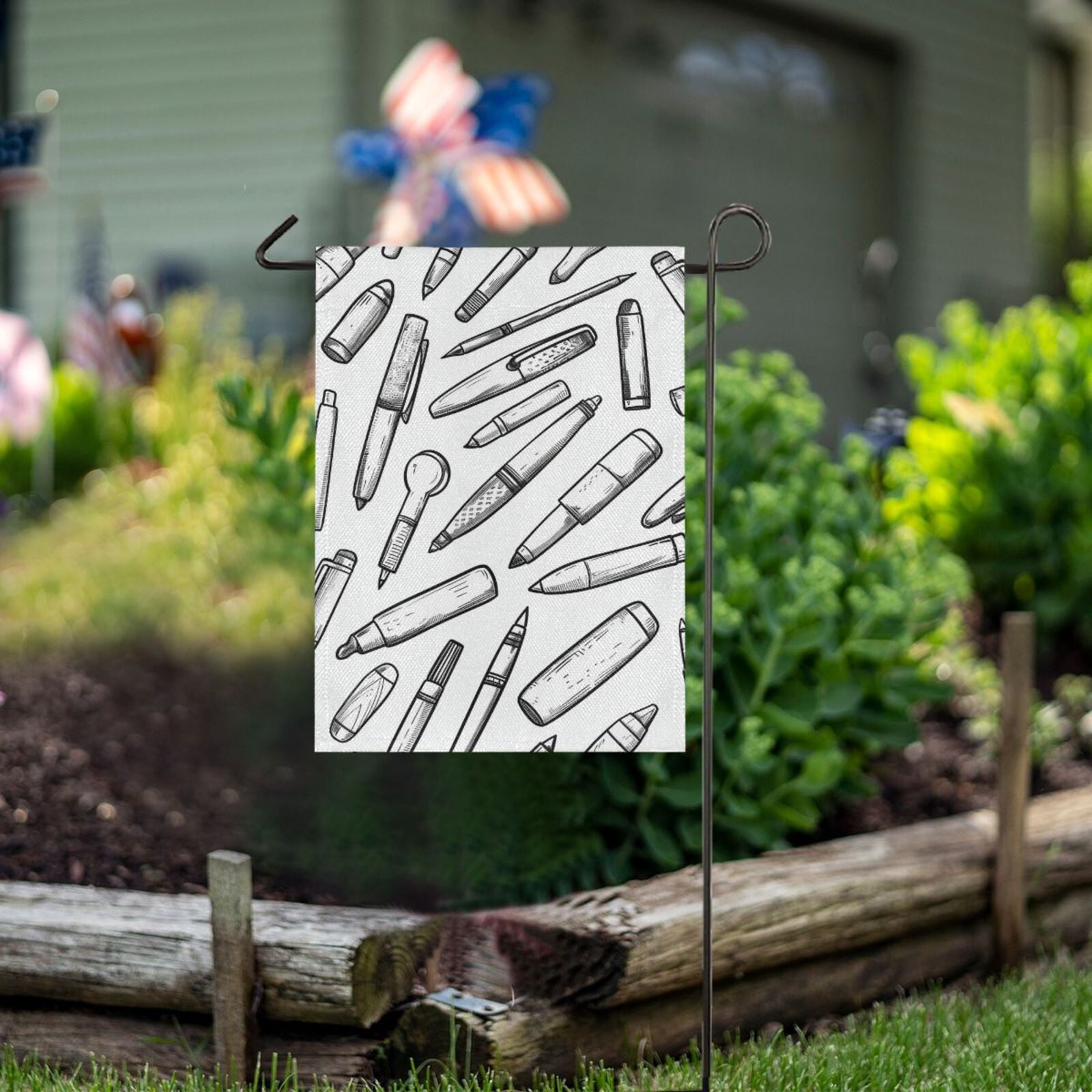 Ckdifva Pens Black Garden Flag 28 x 40 Inch Vertical Double Sided for ...
