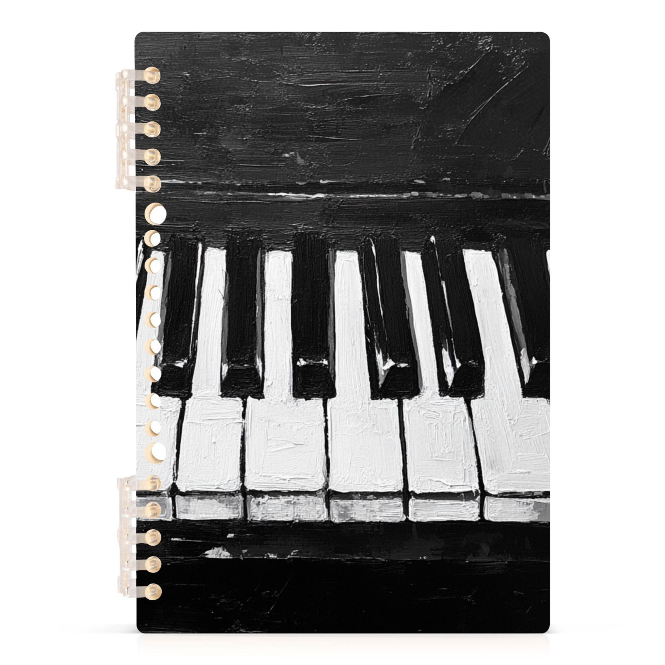Ckdifva Piano Keys A5 Ring Binder Notebook Journey Note Diary College ...
