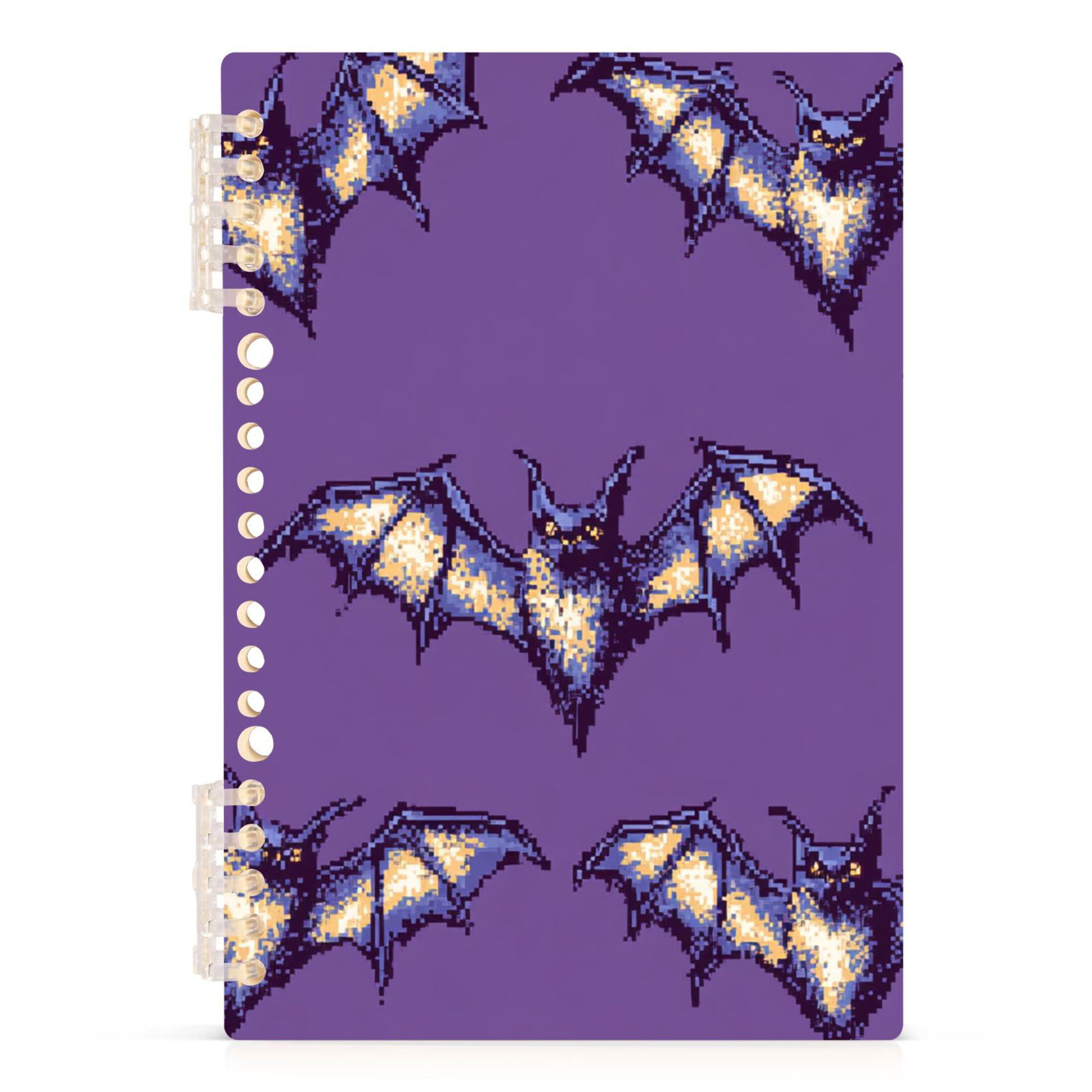 Ckdifva Pixelated Bats A5 Ring Binder Notebook Journey Note Diary ...