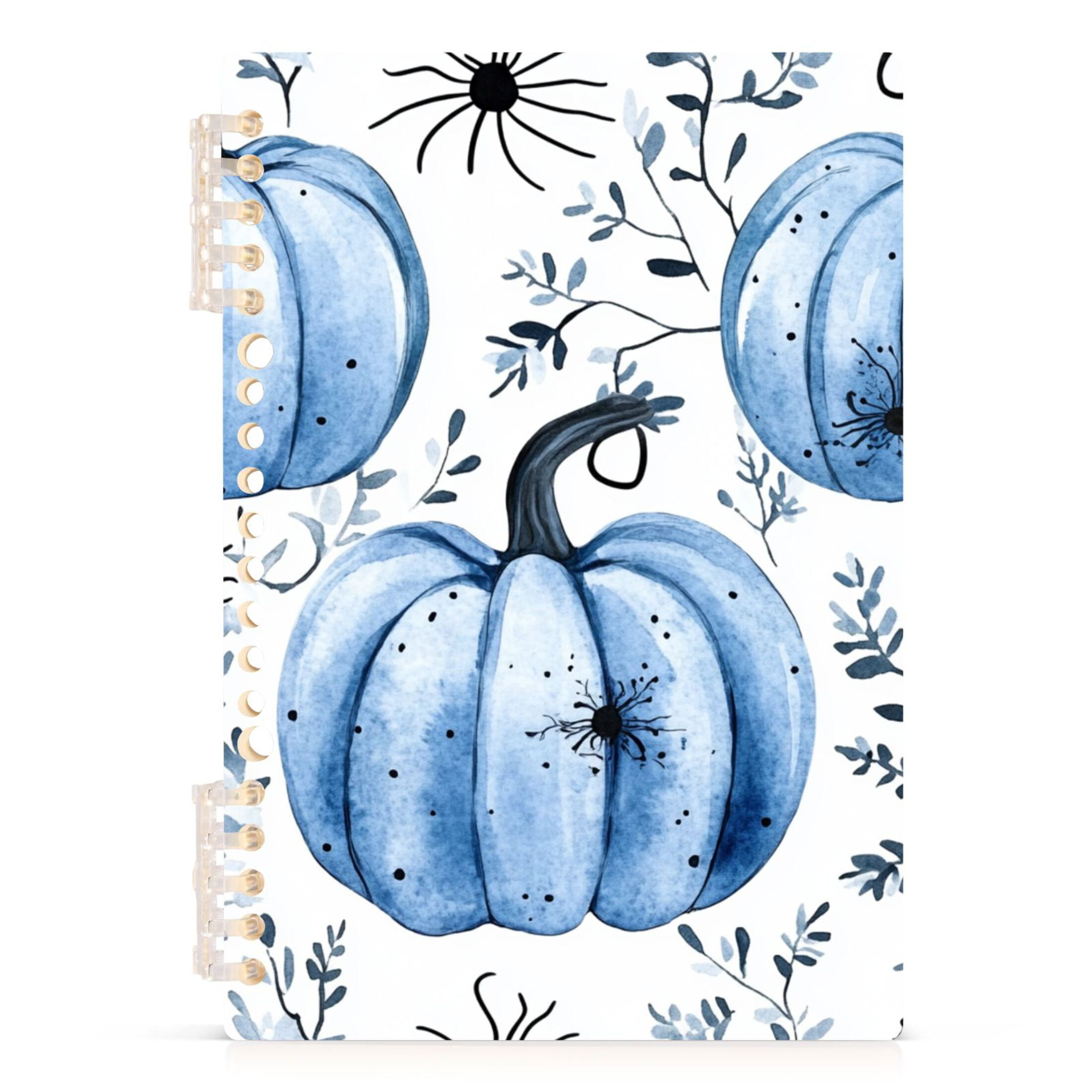 Ckdifva Pumpkins Spiders A5 Ring Binder Notebook Journey Note Diary ...