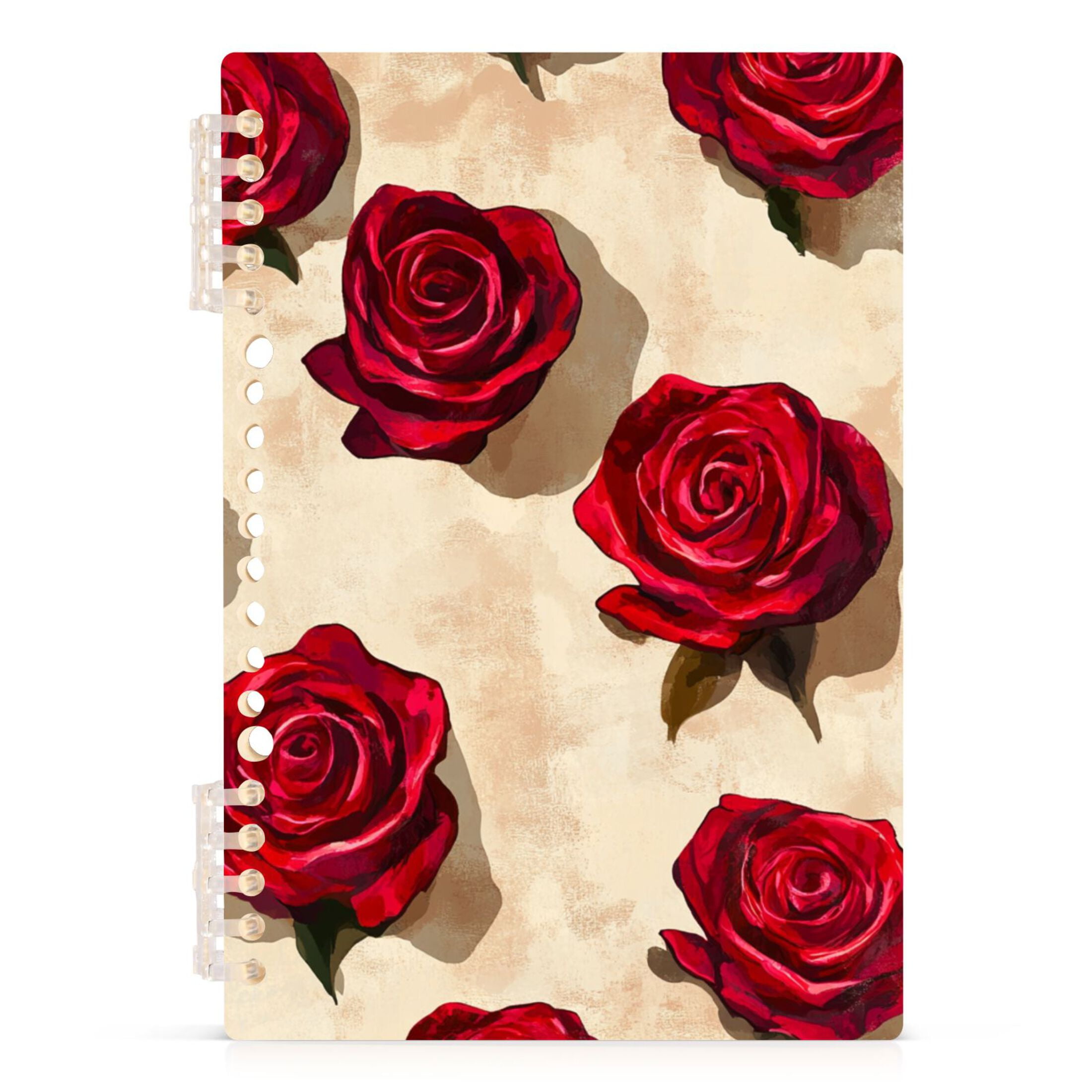 Ckdifva Roses Flowers Floral A5 Ring Binder Notebook Journey Note Diary ...