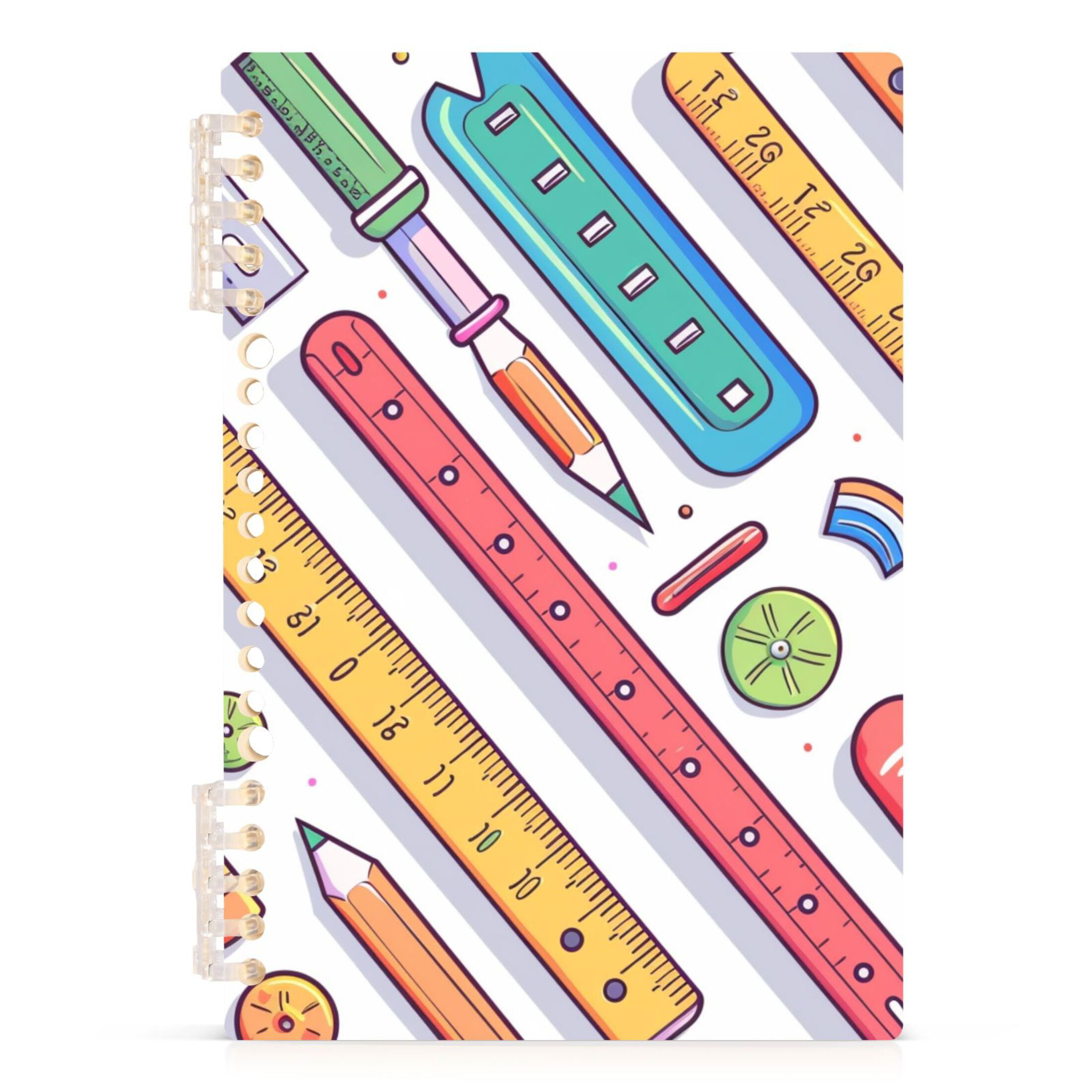 Ckdifva Rulers A5 Ring Binder Notebook Journey Note Diary College Ruled ...