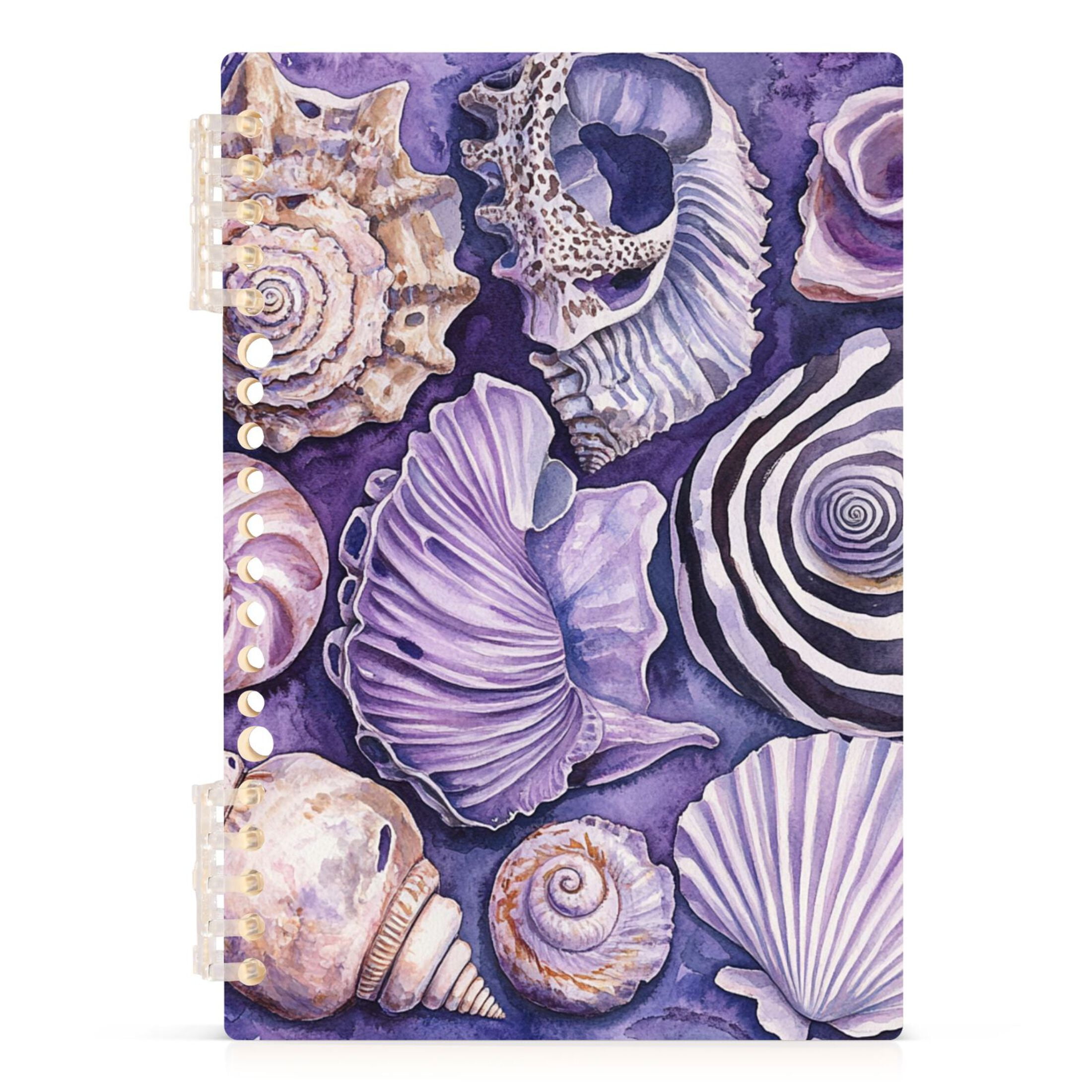 Ckdifva Shells Zebra Stripe A5 Ring Binder Notebook Journey Note Diary ...