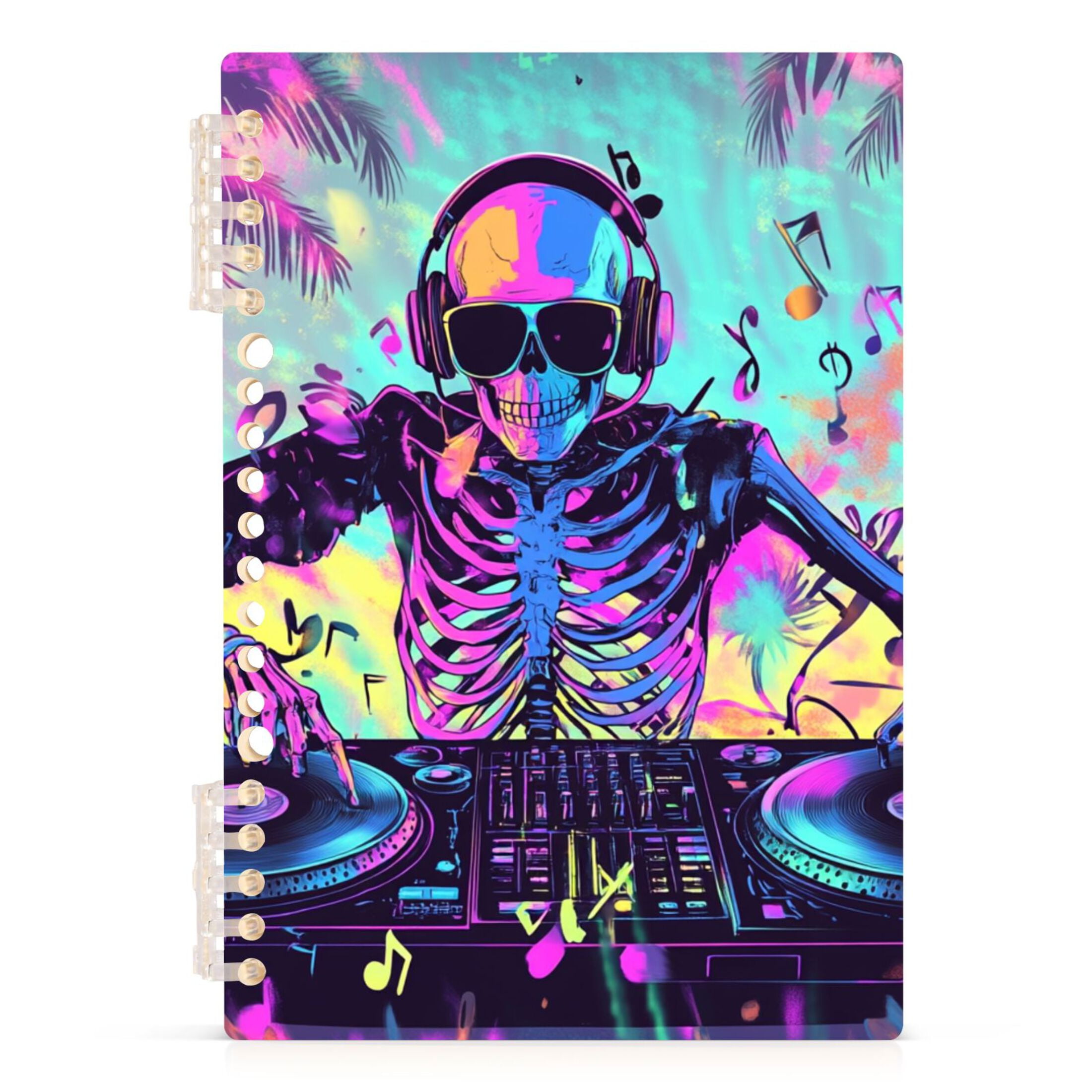 Ckdifva Skeleton Play Music A5 Ring Binder Notebook Journey Note Diary ...