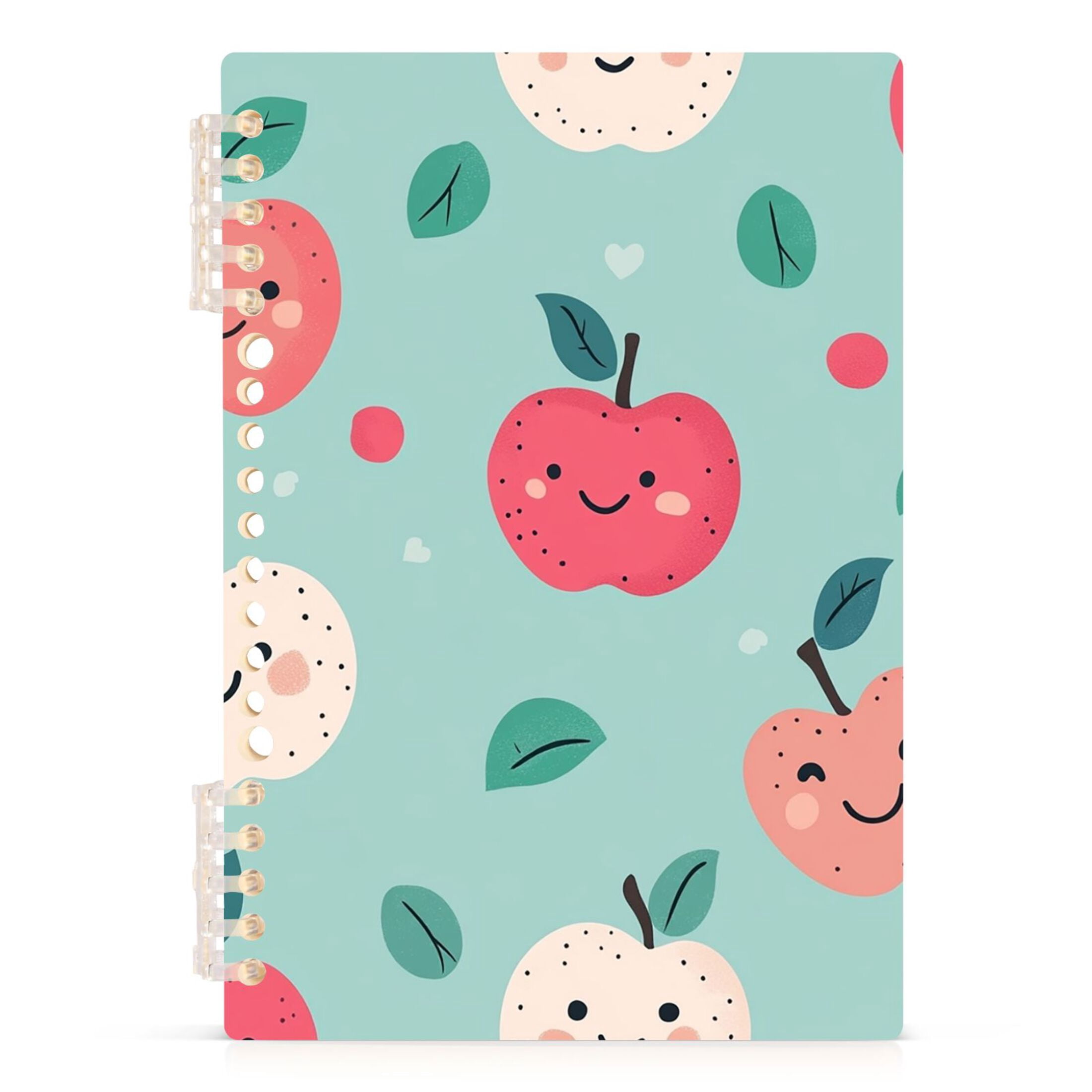 Ckdifva Smile Apples A5 Ring Binder Notebook Journey Note Diary College ...