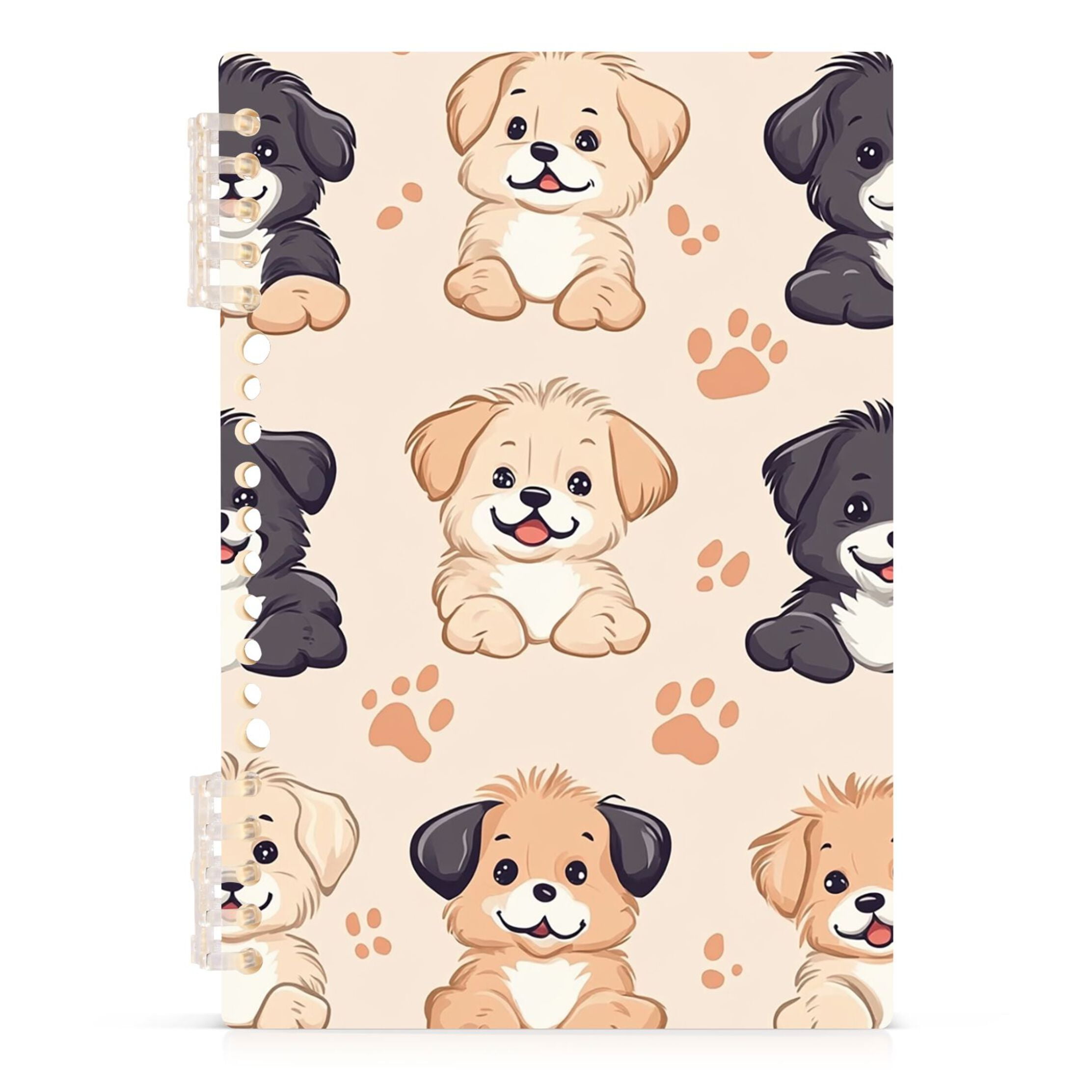 Ckdifva Smile Puppys Dogs A5 Ring Binder Notebook Journey Note Diary ...