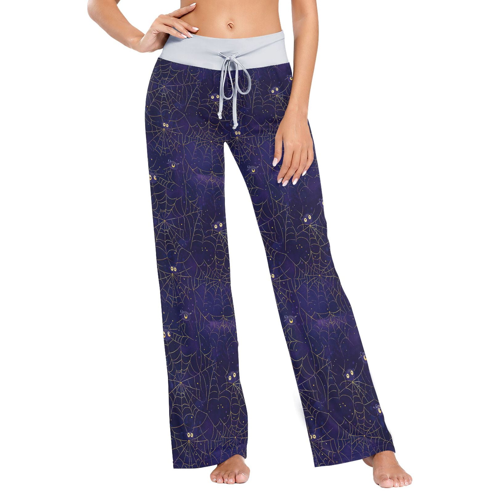 Ckdifva Spiders Webs Womens Sleep Pajama Pants Waistband Lounge ...