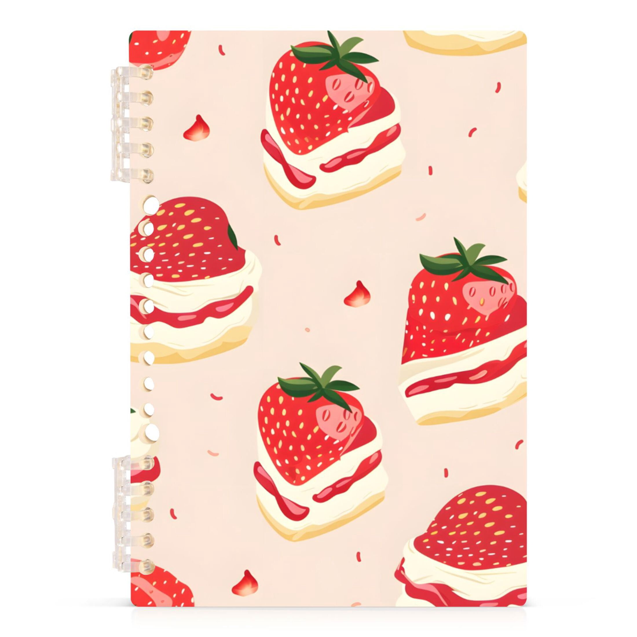 Ckdifva Strawberry Cake A5 Ring Binder Notebook Journey Note Diary ...
