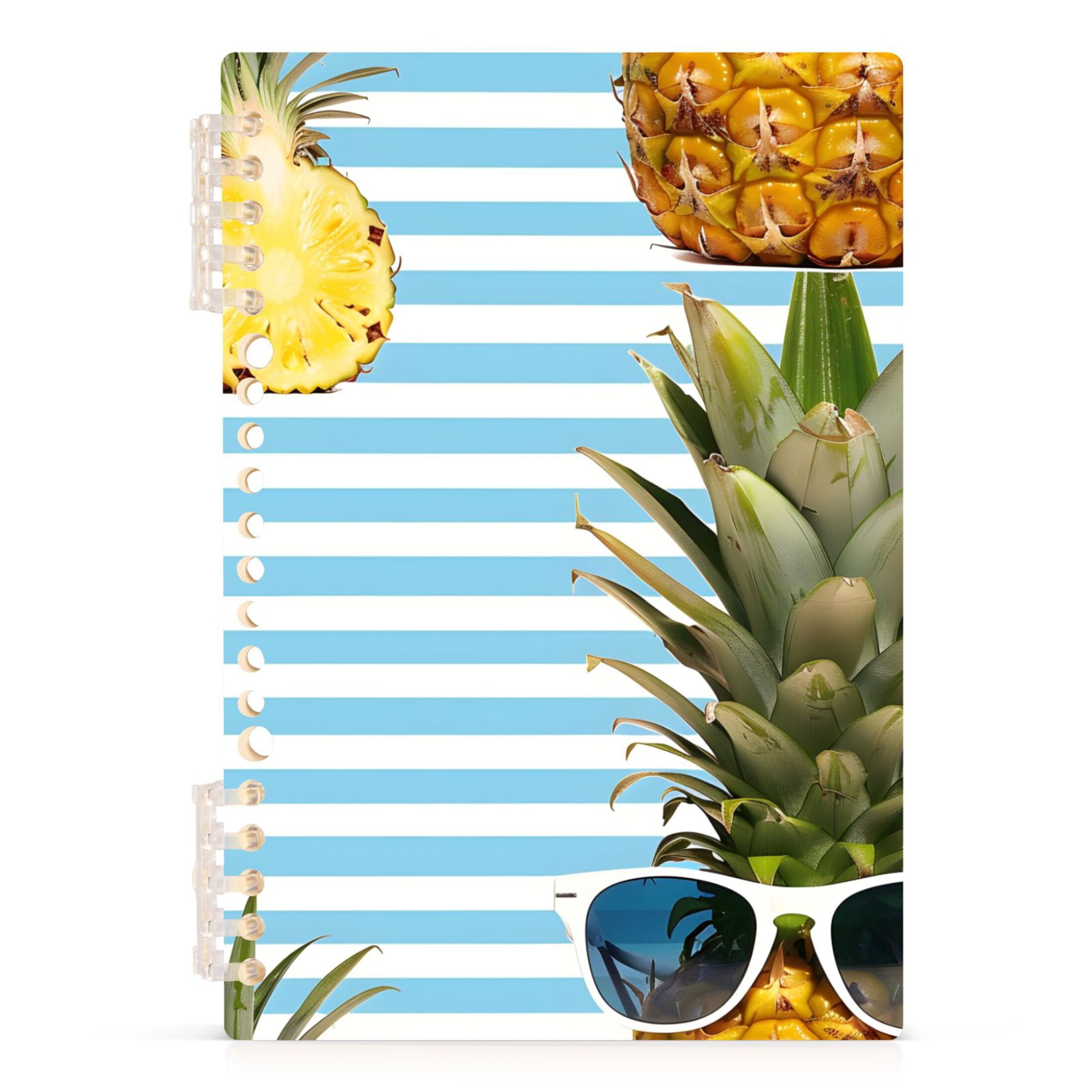 Ckdifva Sunglasses Pineapple A5 Ring Binder Notebook Journey Note Diary ...