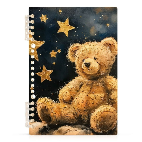 Ckdifva Teddy Bear Stars A5 Ring Binder Notebook Journey Note Diary ...