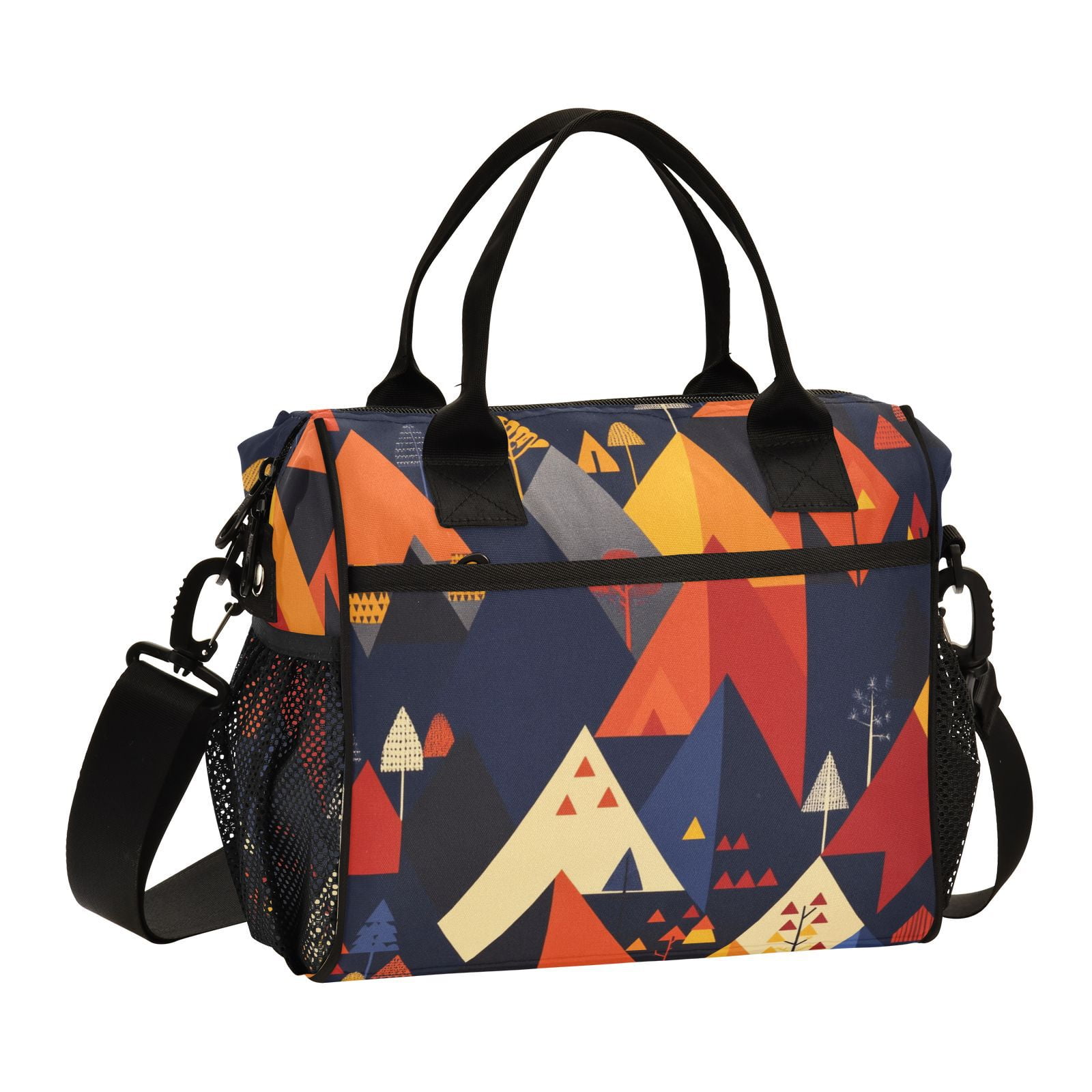 Ckdifva Triangles and Squares Cooler Bag Cooler Cooling Tote Lunch Bag ...