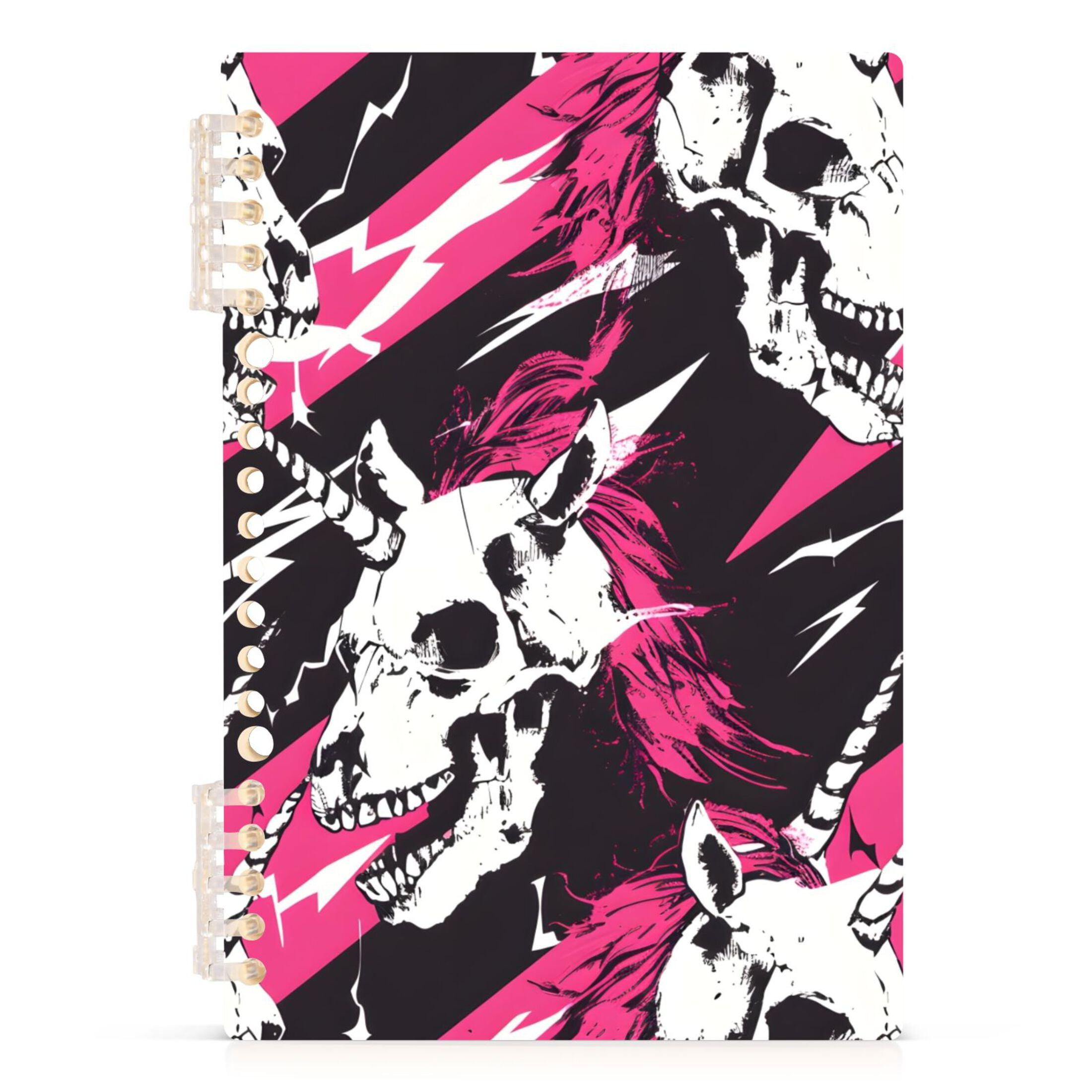 Ckdifva Unicorns Skeleton A5 Ring Binder Notebook Journey Note Diary ...