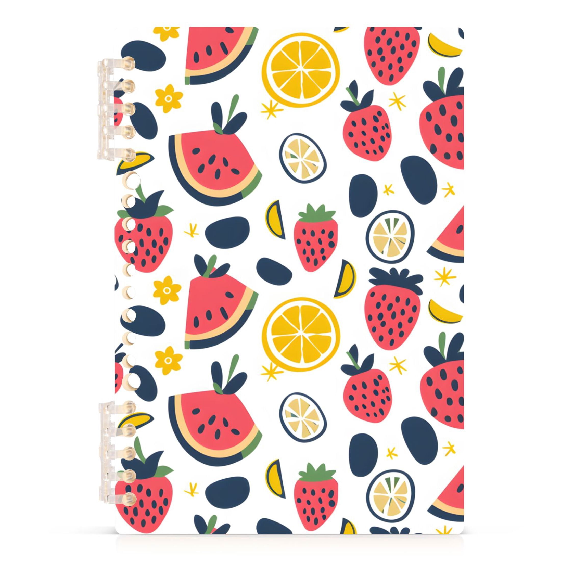 Ckdifva Watermelon Strawberries Lemons A5 Ring Binder Notebook Journey ...