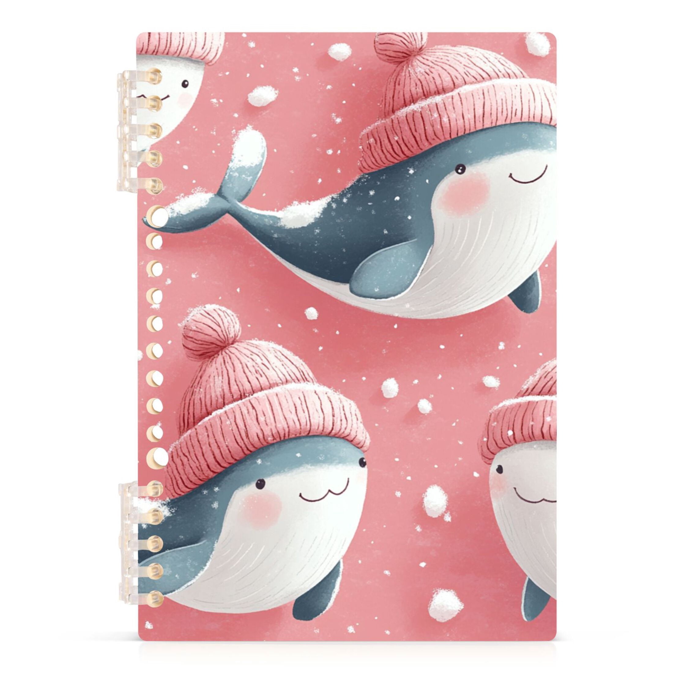 Ckdifva Whales Hats A5 Ring Binder Notebook Journey Note Diary College ...