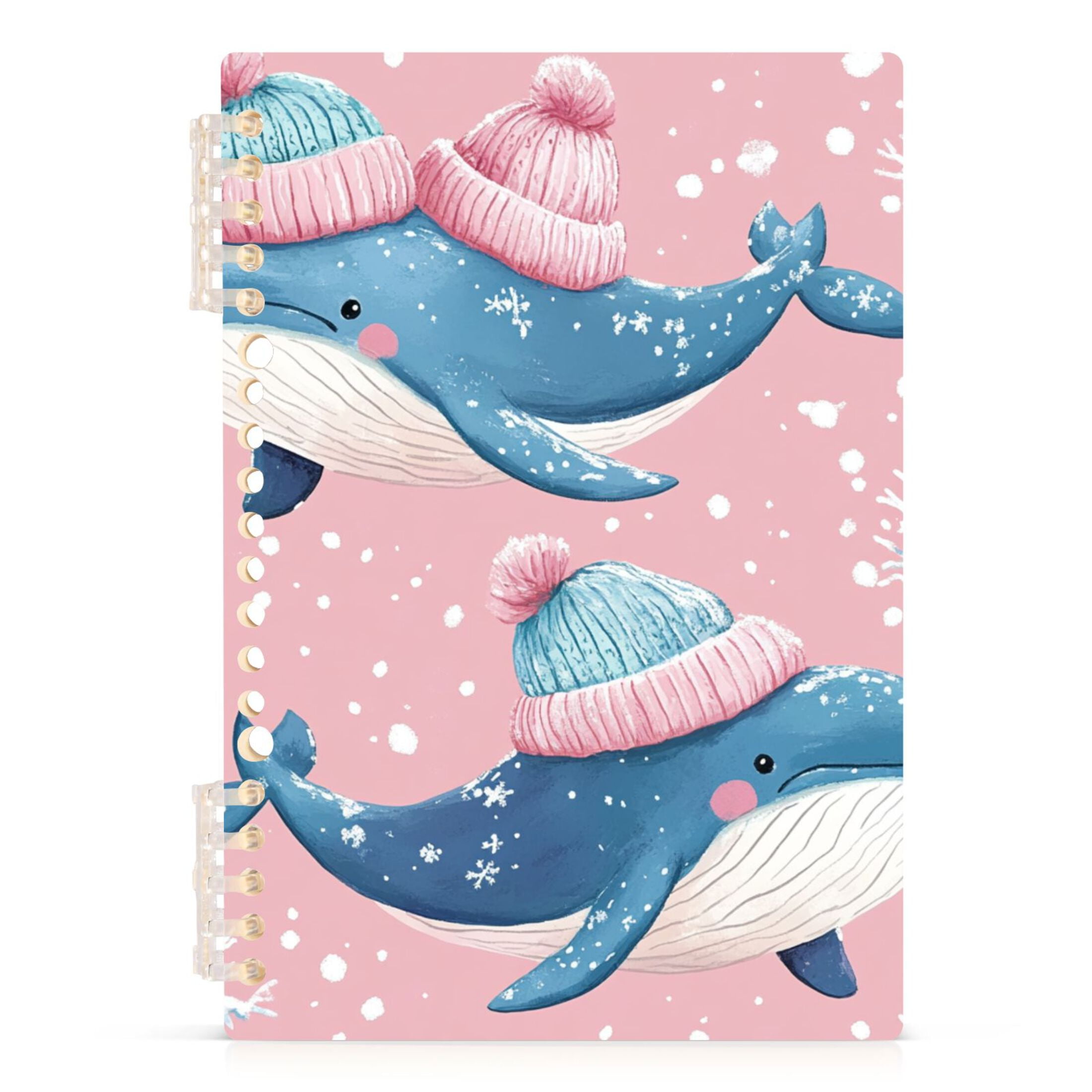Ckdifva Whales in Winter A5 Ring Binder Notebook Journey Note Diary ...