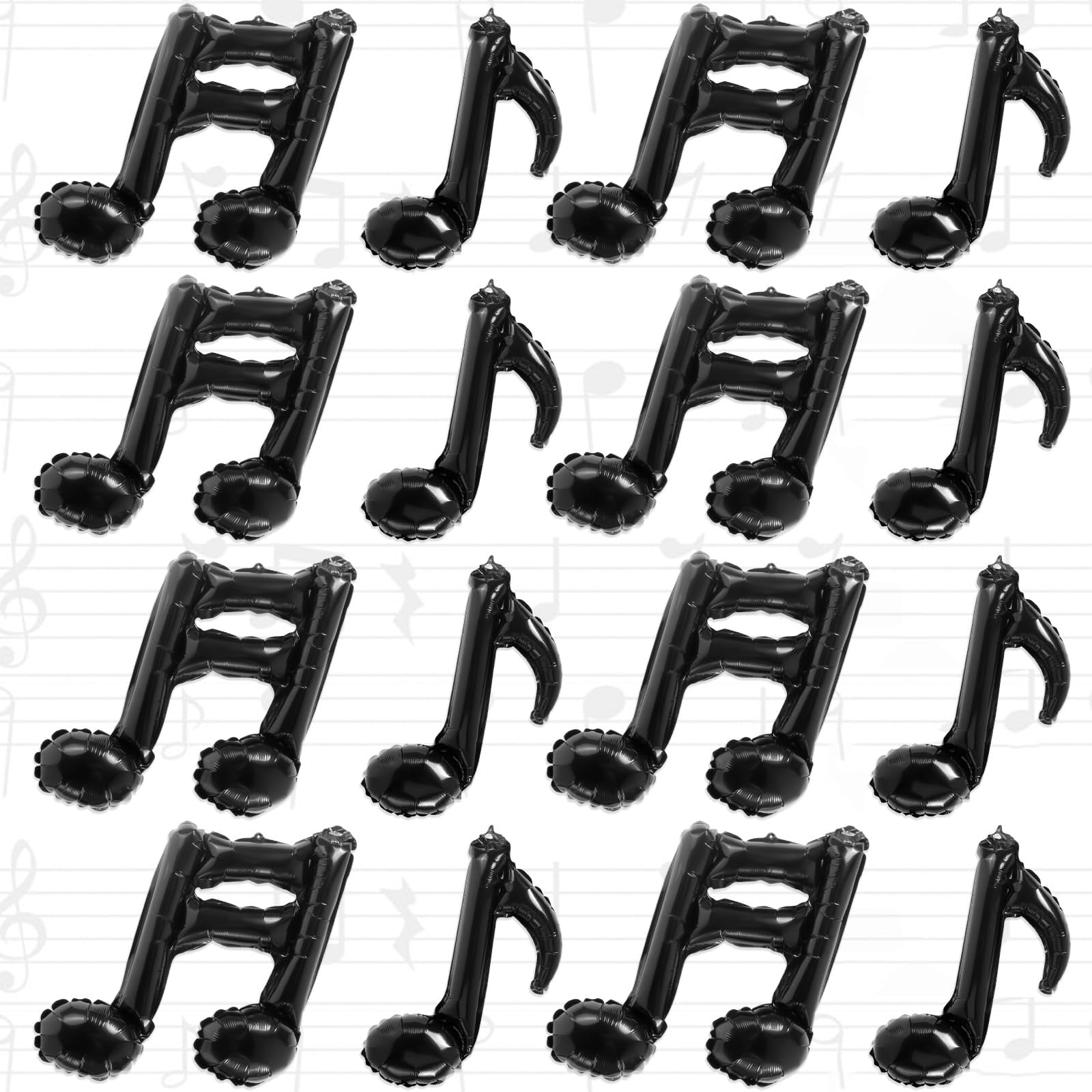 Ckepvo 16Pcs Music Note MMF7 Balloons Music Birthday Party Note Black ...