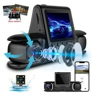 Yolispa Universal 3'' LCD Car DVR 1080P HD Dash Cam Dual Lens Recorder ...