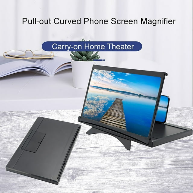 Ckraxd 12-Inch Curved Phone Screen Magnifier HD, Portable Mobile Screen ...