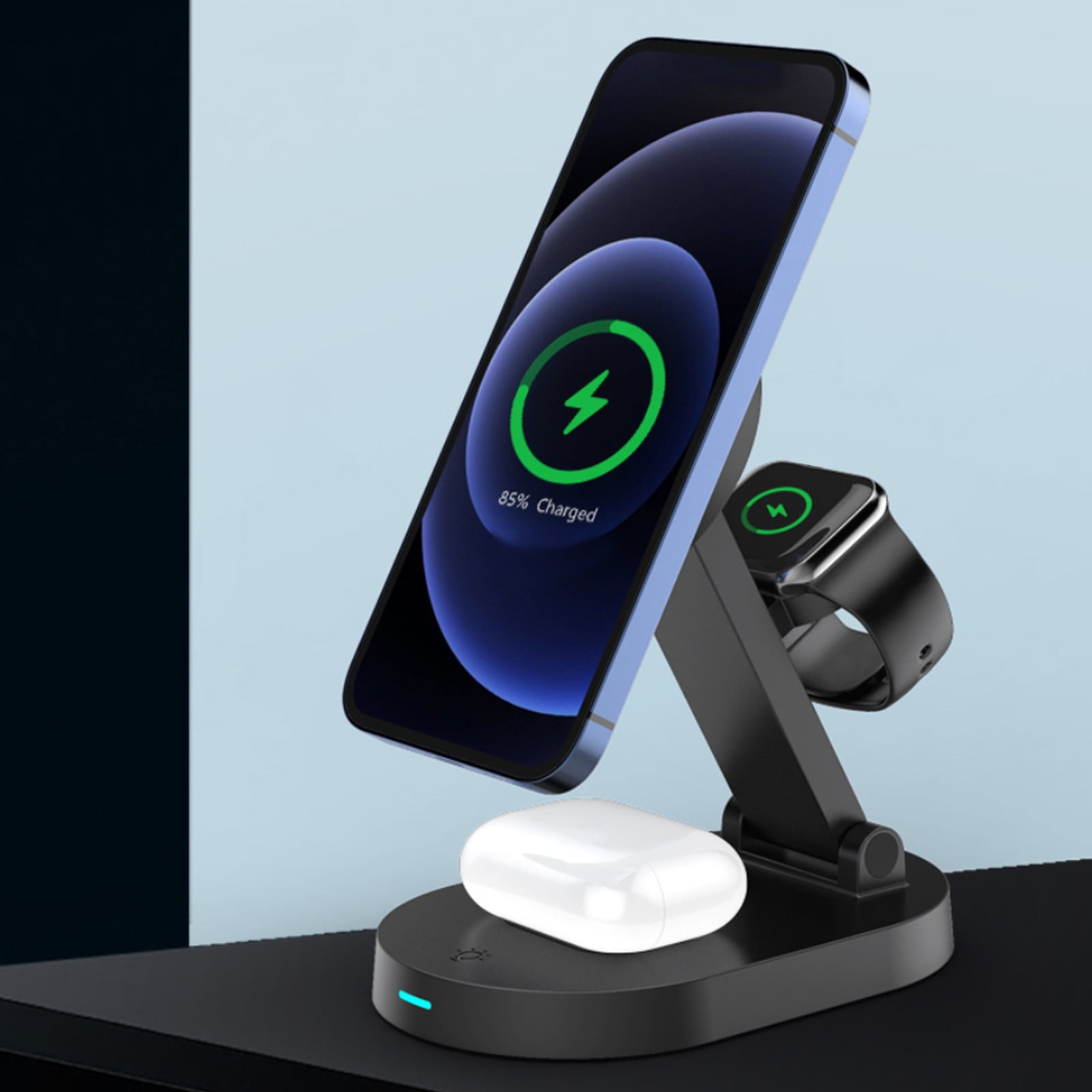 Ckraxd 15W Fast Charging Three-in-One Wireless Charger: Vertical Design ...