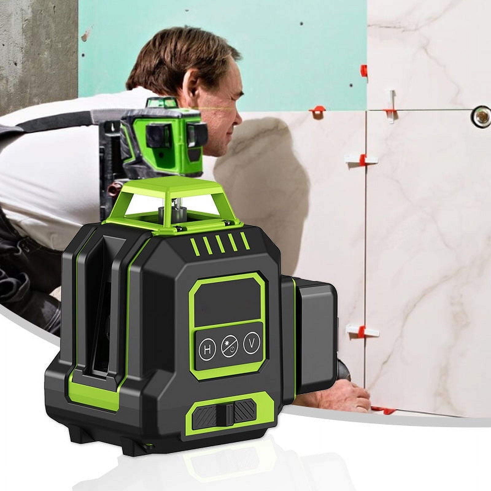 Ckraxd 360° Green Beam Laser Leveling Tool High Precision Self-Leveling ...