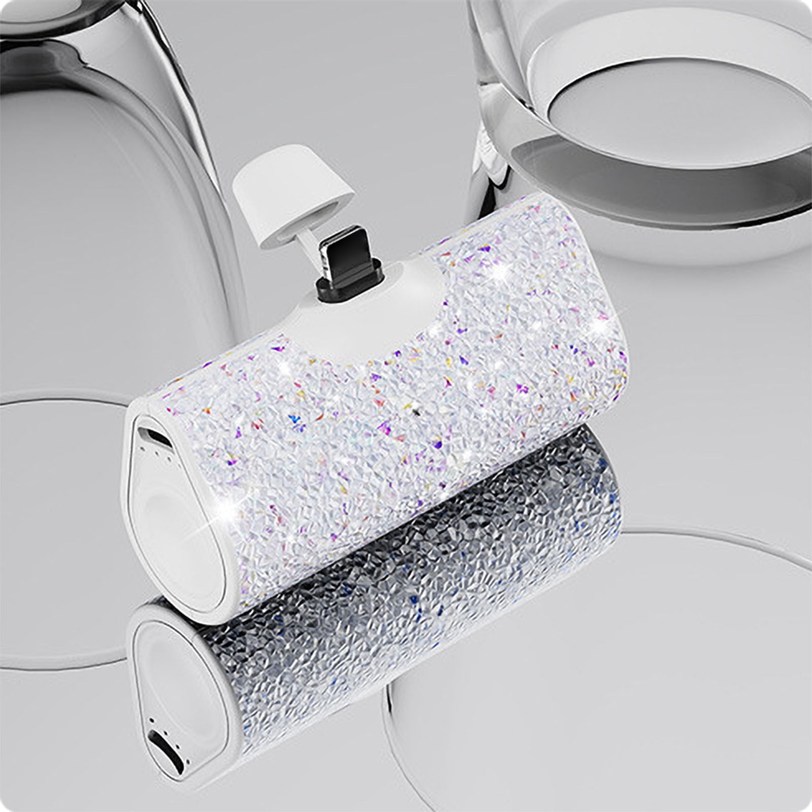 Ckraxd 5000mAh Portable Charger with Rhinestone Design - Compact, Fast ...