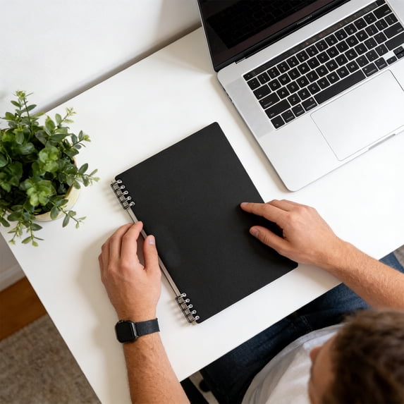 Ckraxd A4 Ring-Bound Notebook, Detachable Loose Leaf Diary, Blank ...