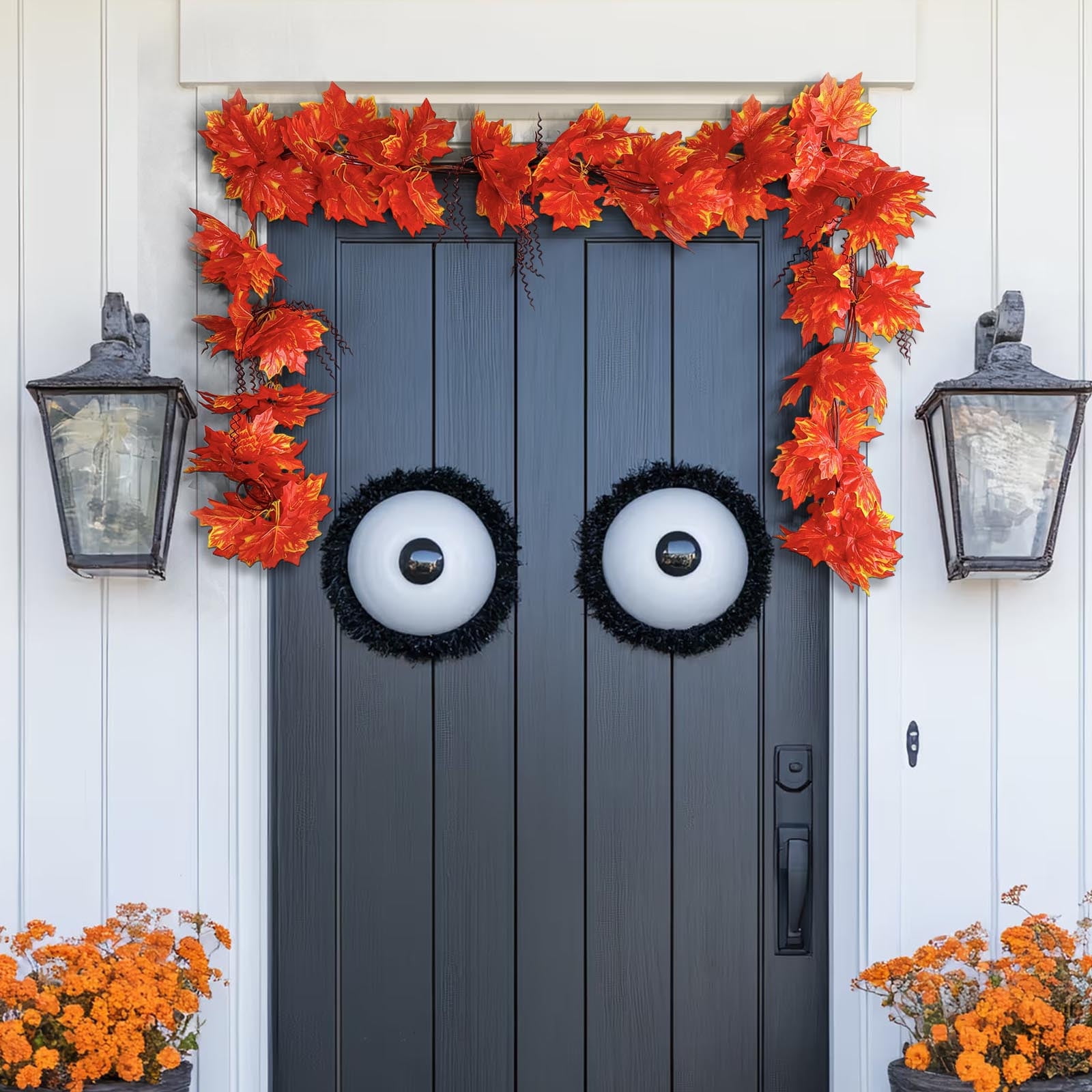 Ckraxd Artificial Maple Leaf Vines for Halloween Decorations, Realistic ...