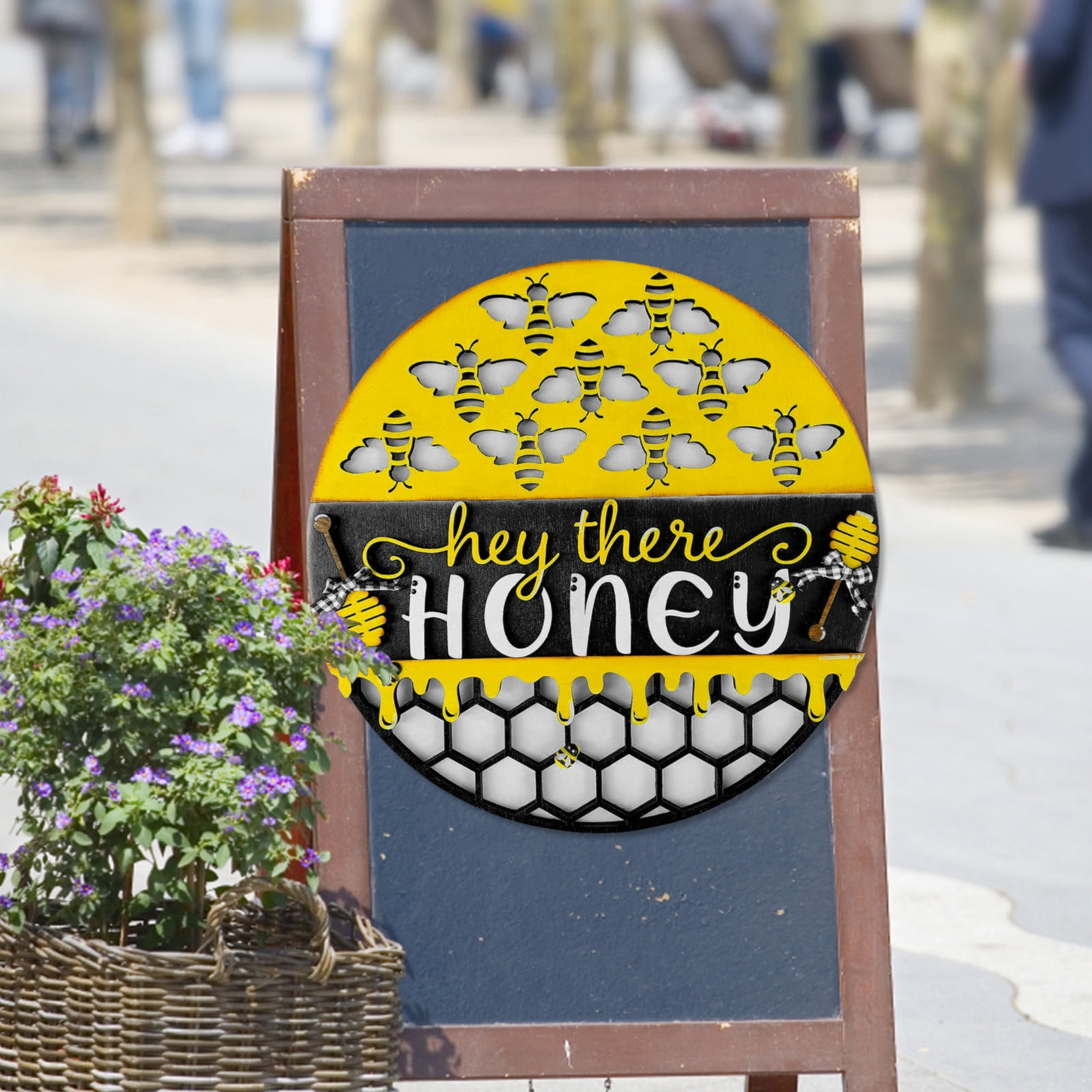 Ckraxd Bee Festival Decorative Door Hanger - Bee Farm Sign Bee Festival ...