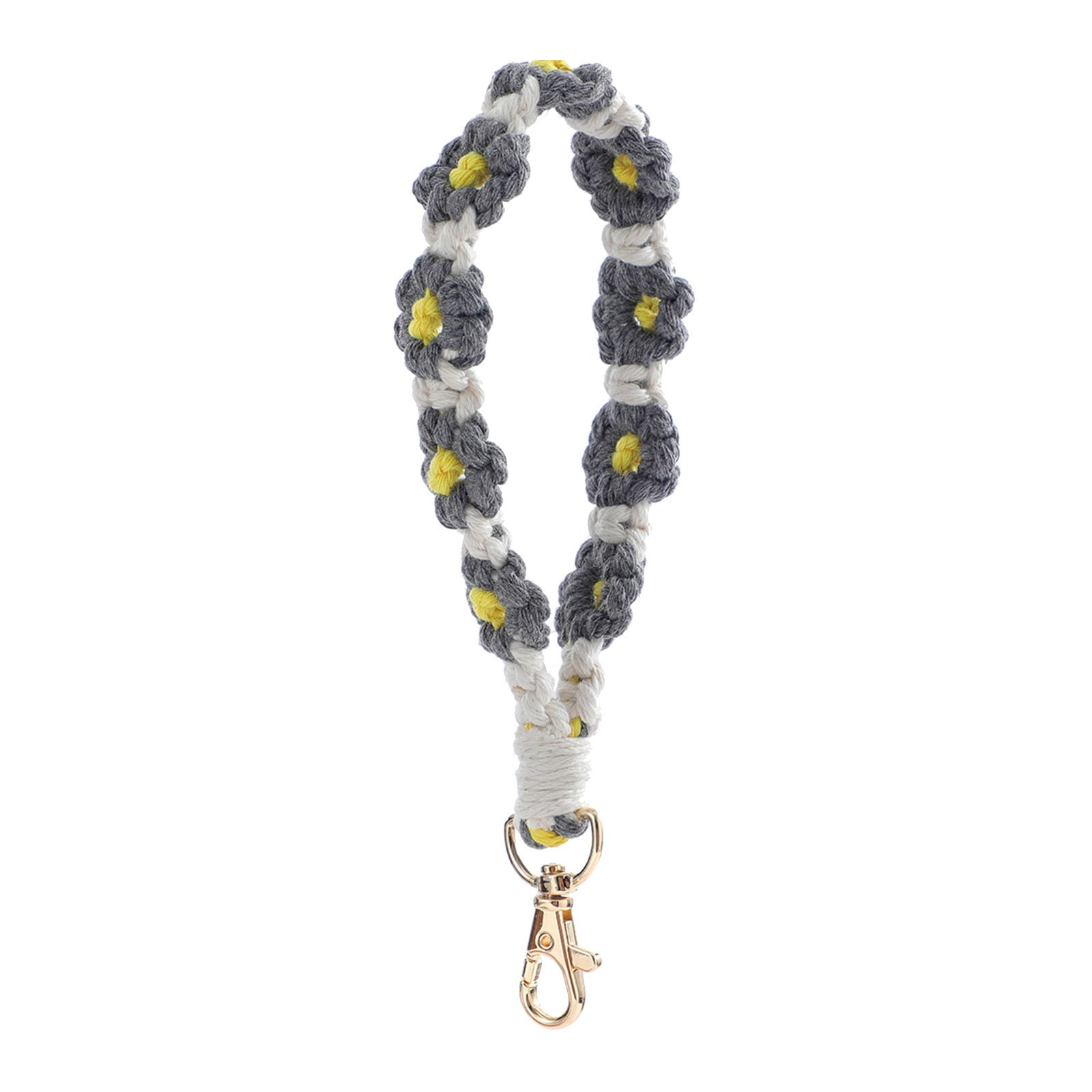 Ckraxd Bohemian Handwoven Flower Keychain & Bracelet - Colorful Daisy ...