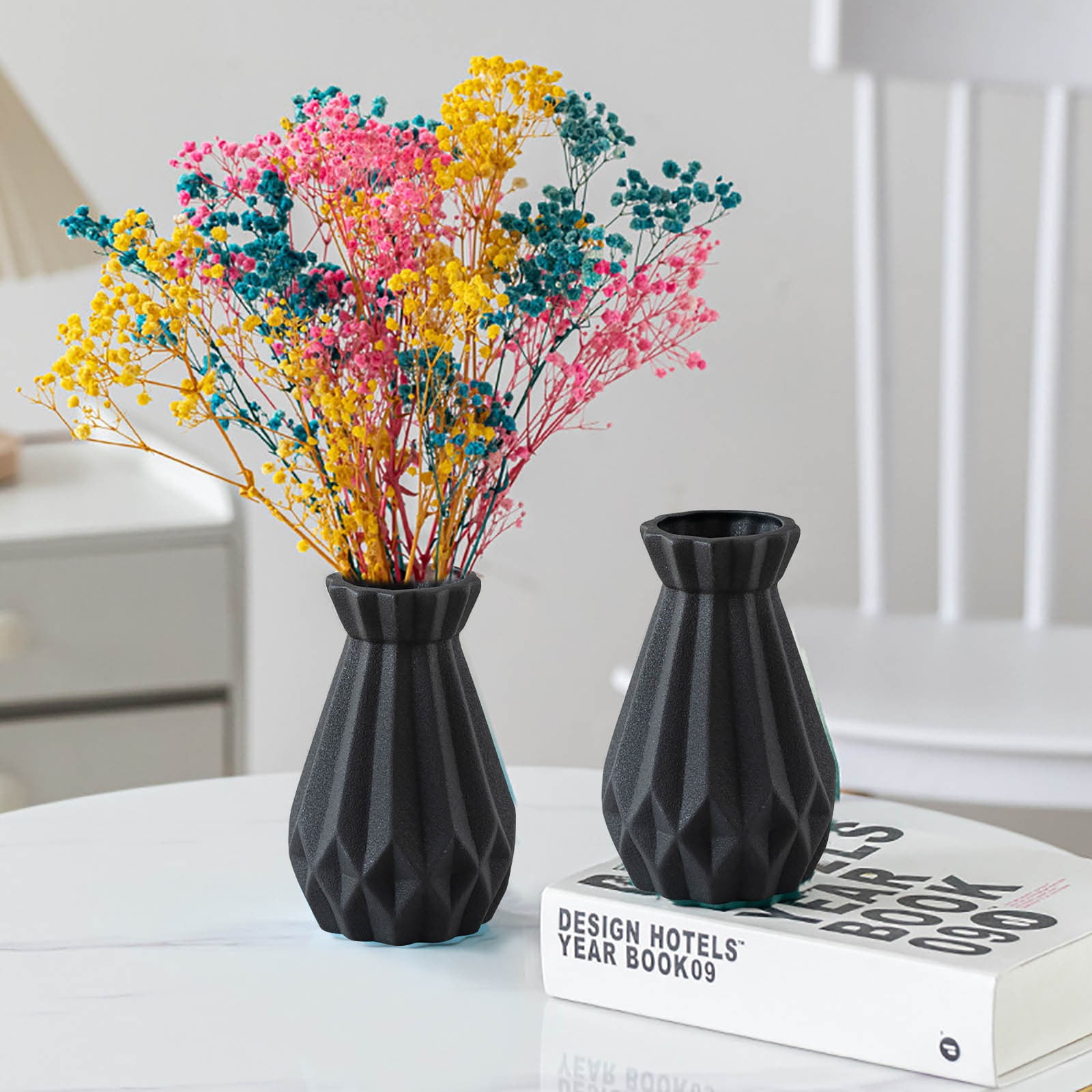Ckraxd Ceramic Vase | Vertical Frosted Design | Living Room Decoration ...