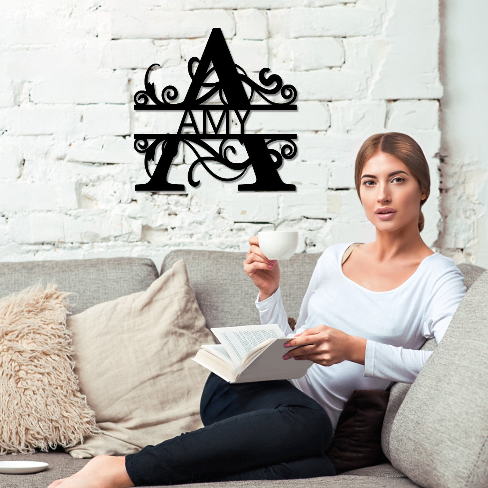 Ckraxd Custom Metal Family Name Signs - Elegant Wall Art for Home Decor ...