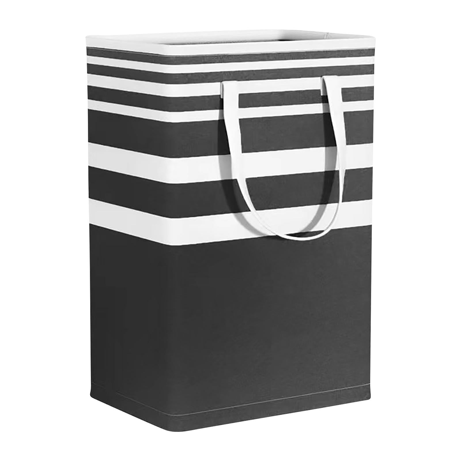 Ckraxd Fabric Storage Bag, Foldable Storage Trunk, Striped Design ...